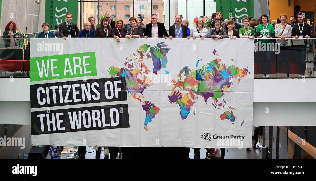 Green Party leaders from around the world pose for a photograph in ...