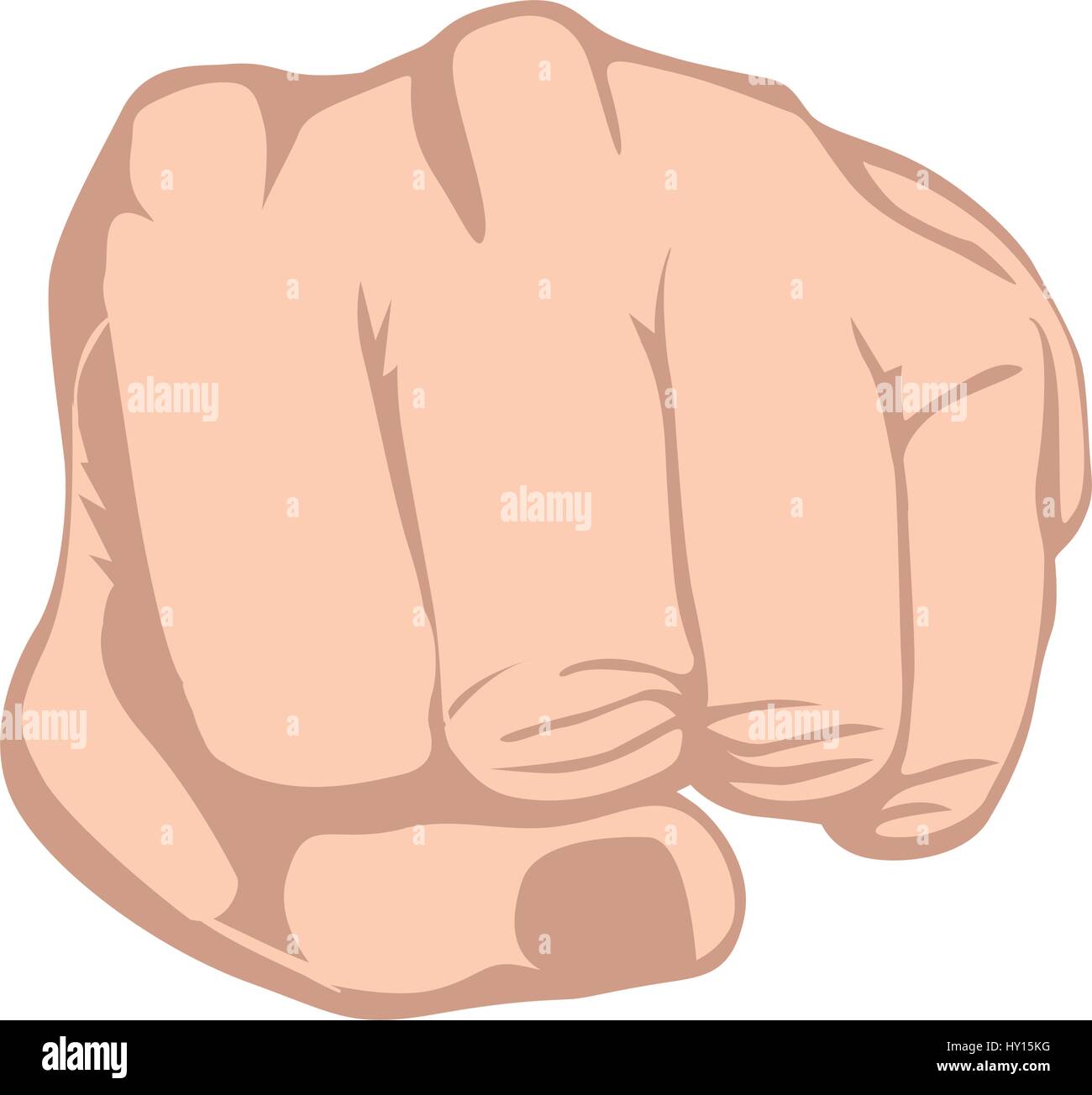 sketch silhouette skin color left hand front fist Stock Vector Image ...