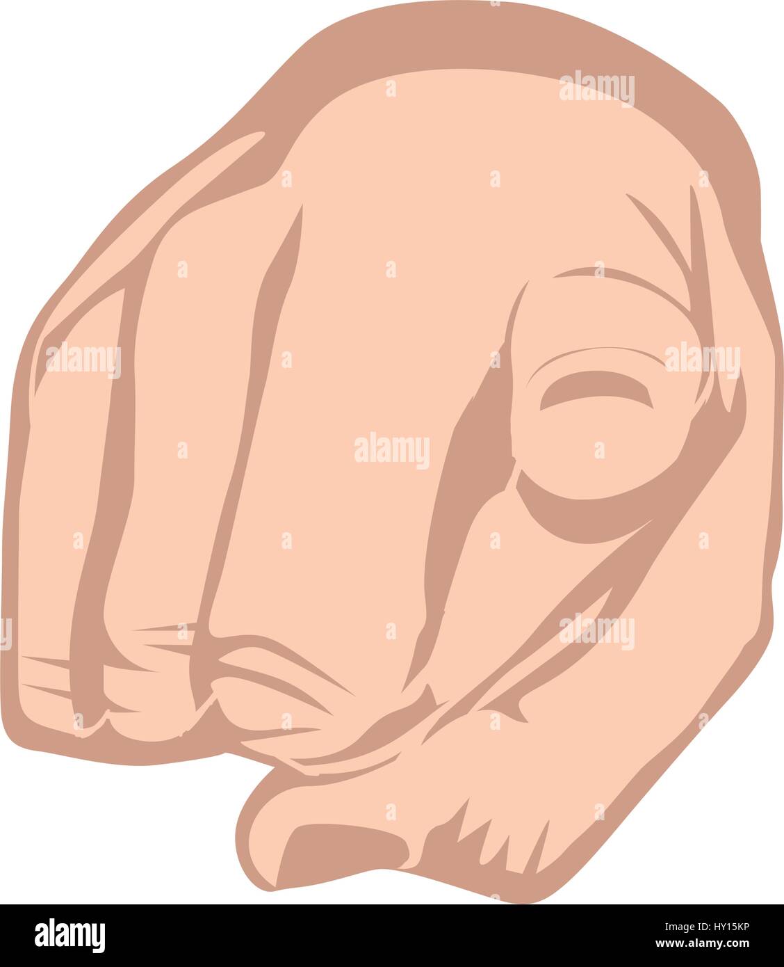 sketch silhouette skin color hand pointing in front Stock Vector Image ...