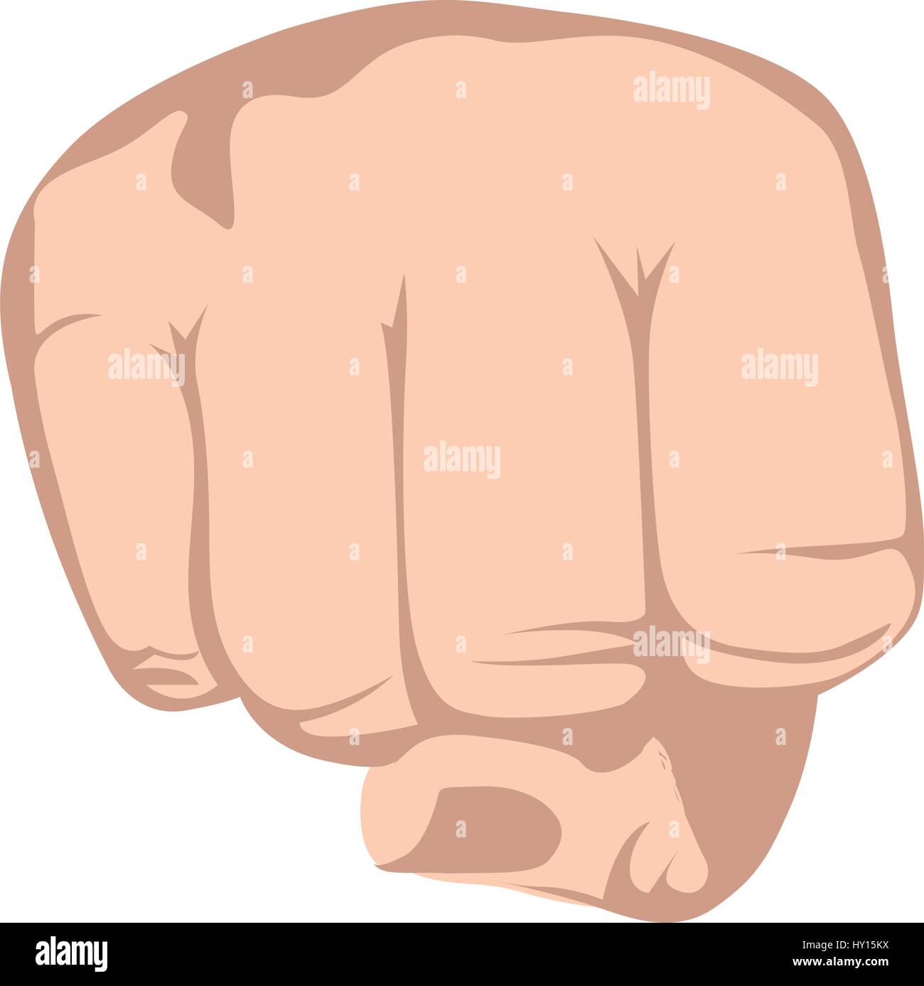 sketch silhouette skin color right hand front view fist Stock Vector ...