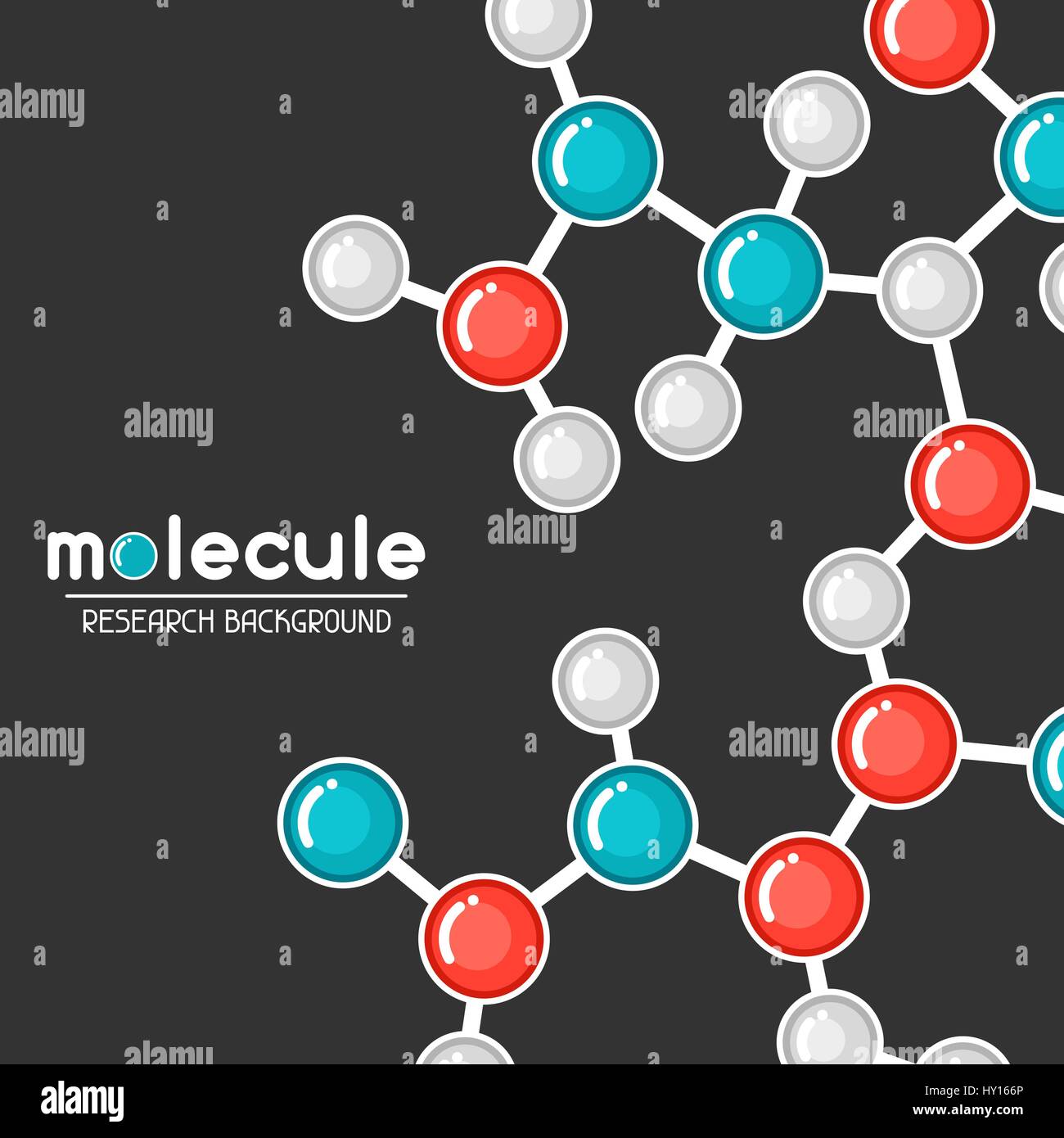 Background With Molecular Structure Abstract Molecules In Flat Style