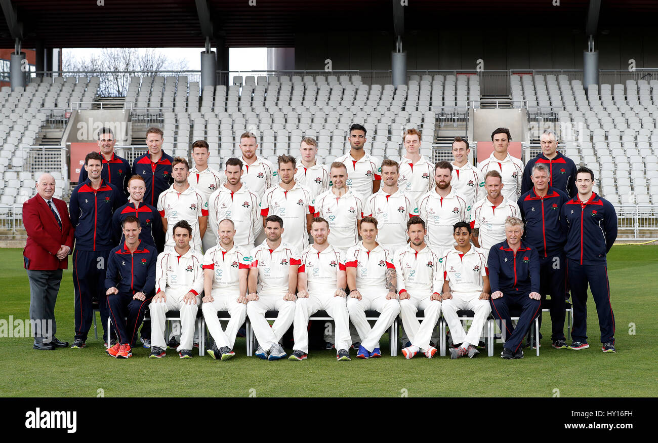 Lancashire team group, during the photocall at Old Trafford Cricket ...