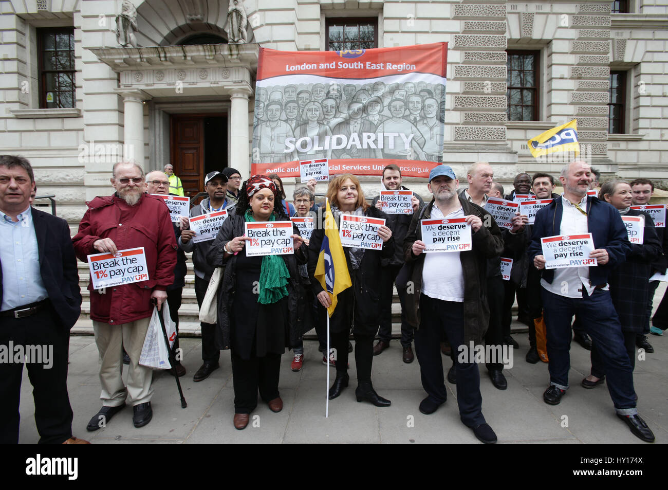 Members of the PCS (Public and Commercial Services) Union stage a ...