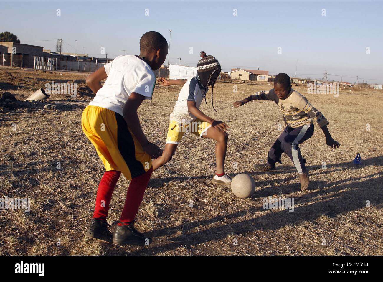 BLACK SOUTH AFRICAN BOYS FOOTBALL SOCCER TRAINING SHARPVILLE TOWNSHIP ...