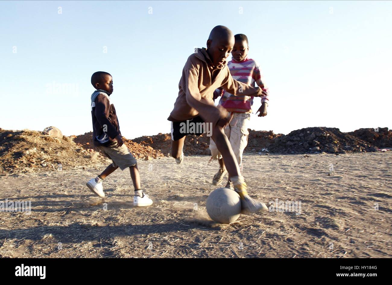 BLACK SOUTH AFRICAN BOYS FOOTBALL SOCCER TRAINING SHARPVILLE TOWNSHIP ...