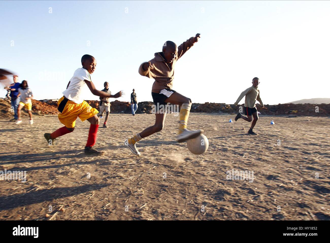 BLACK SOUTH AFRICAN BOYS FOOTBALL SOCCER TRAINING SHARPVILLE TOWNSHIP ...