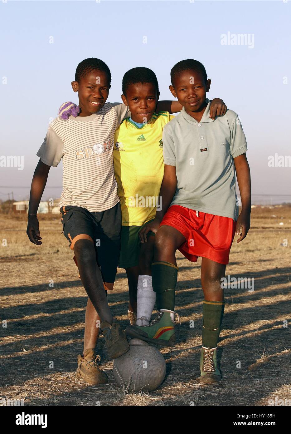 BLACK SOUTH AFRICAN BOYS FOOTBALL SOCCER TRAINING SHARPVILLE TOWNSHIP ...