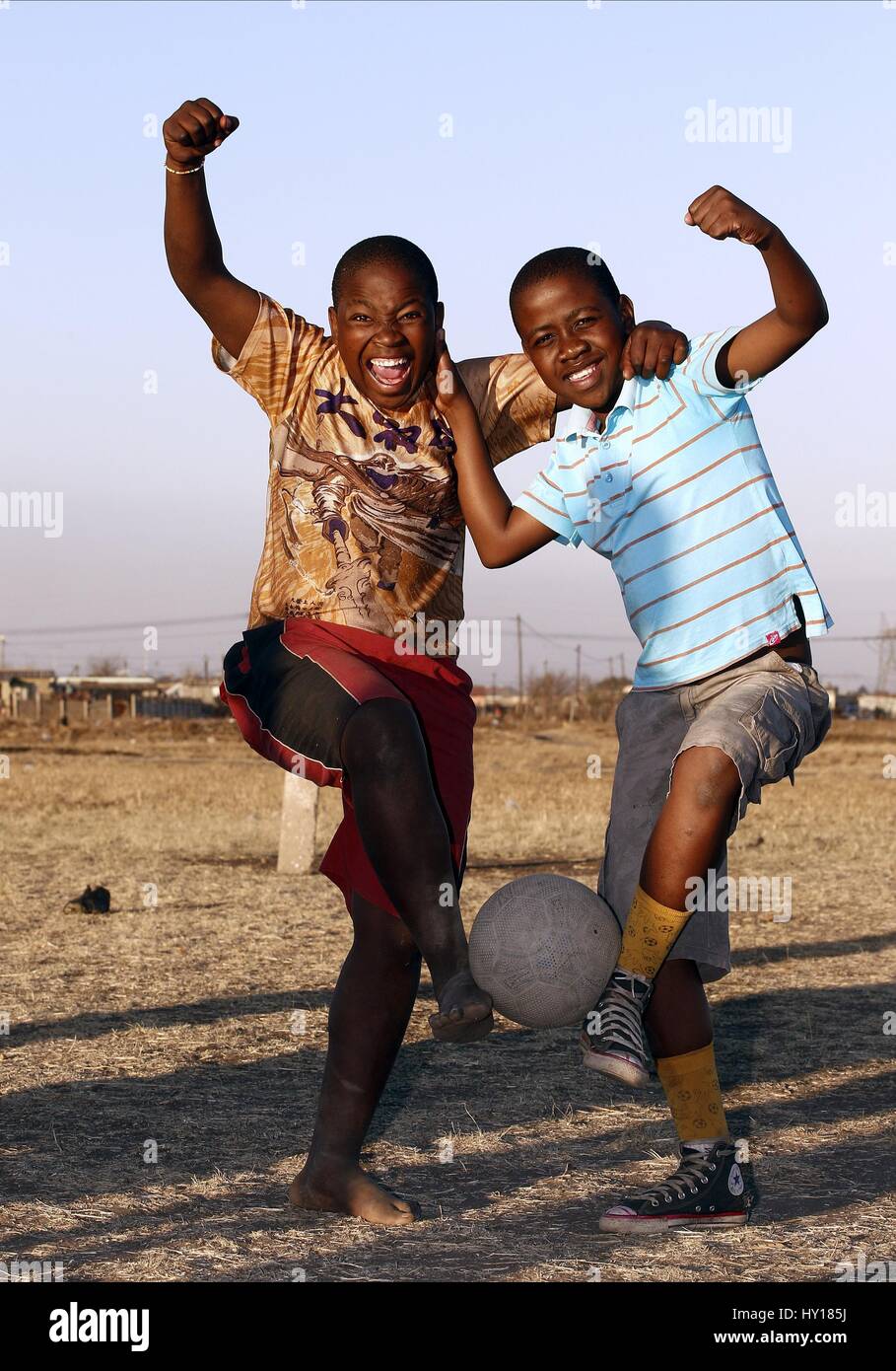 BLACK SOUTH AFRICAN BOYS FOOTBALL SOCCER TRAINING SHARPVILLE TOWNSHIP ...