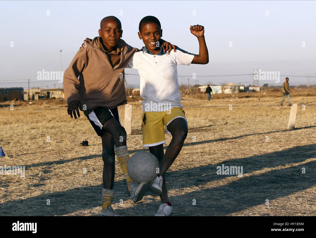 BLACK SOUTH AFRICAN BOYS FOOTBALL SOCCER TRAINING SHARPVILLE TOWNSHIP ...