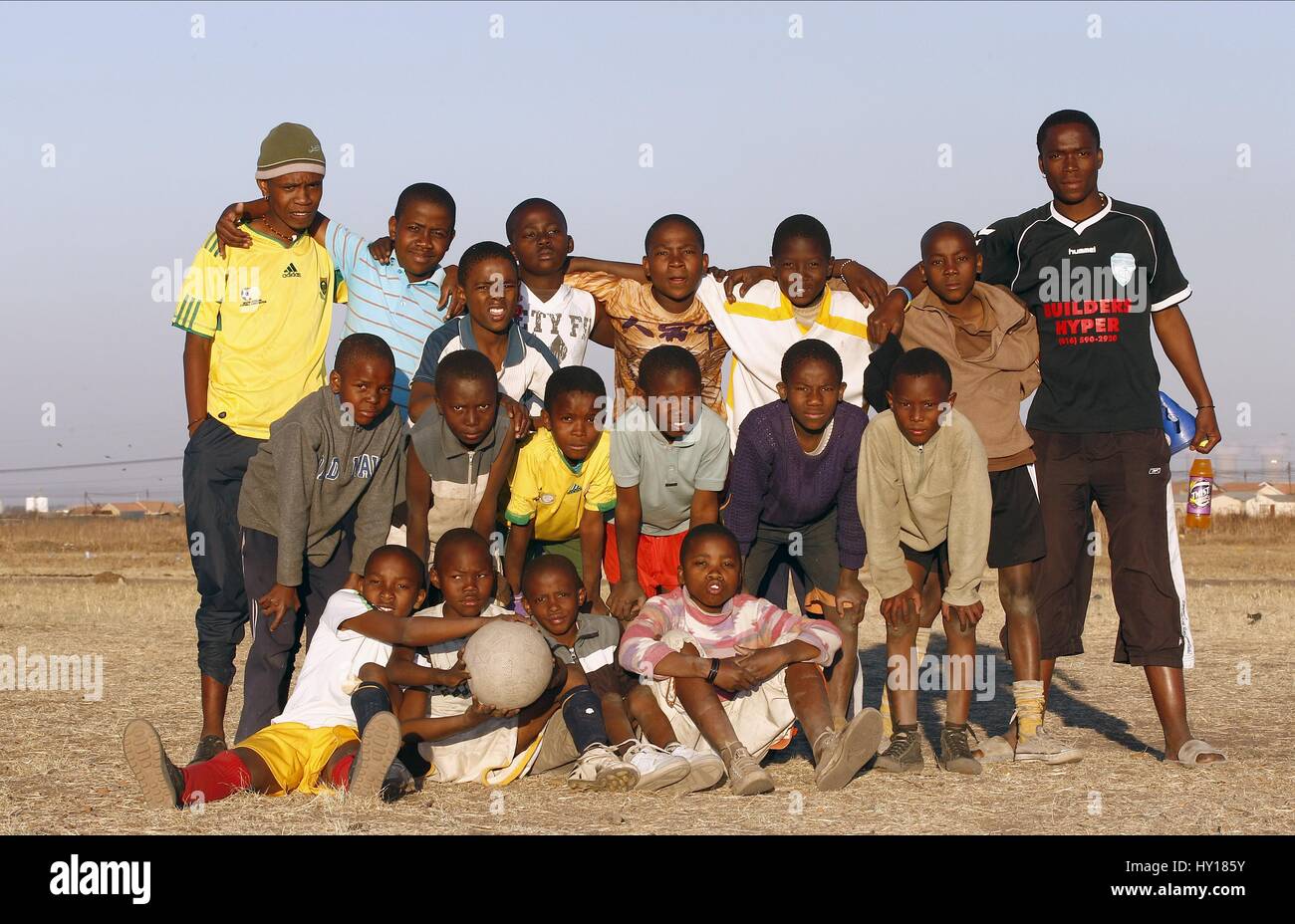 BLACK SOUTH AFRICAN BOYS FOOTBALL SOCCER TRAINING SHARPVILLE TOWNSHIP ...