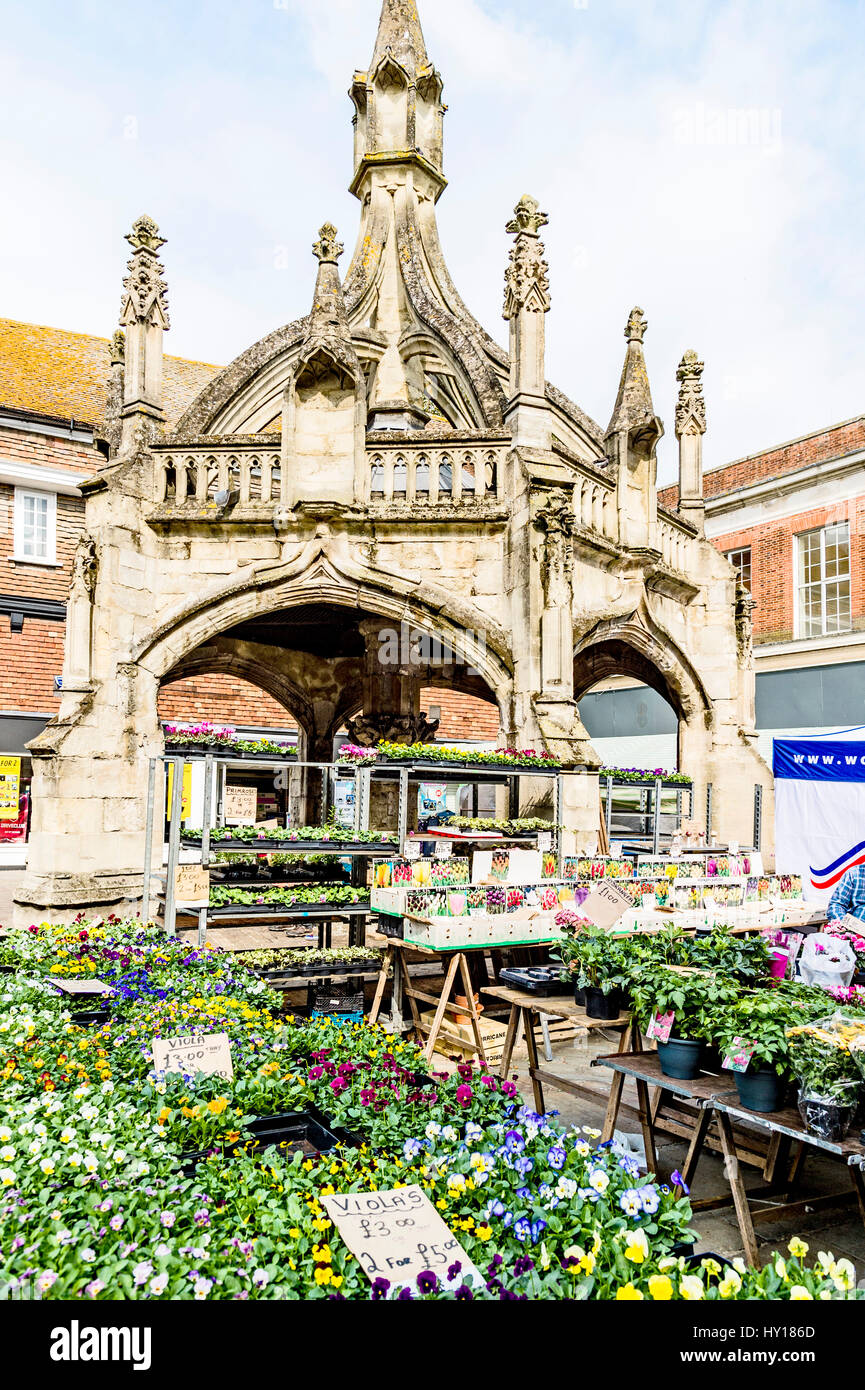 Salisbury, Poultry Cross at the market place Stock Photo - Alamy