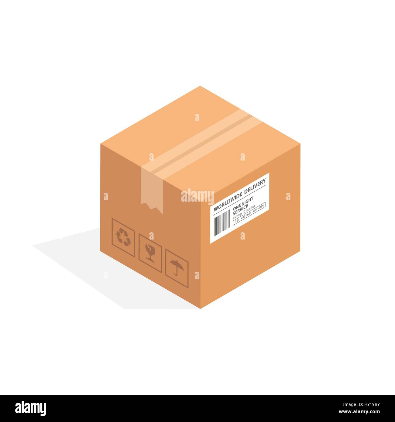 Isometric Box, cardboard design illustration Stock Vector Image & Art ...