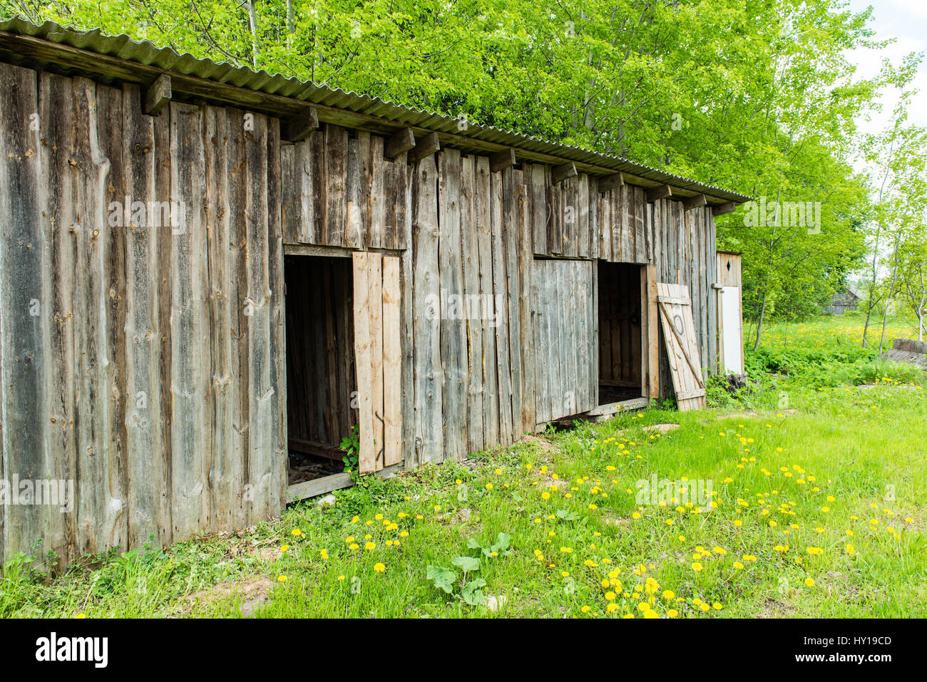 countryside buildings in summer in small village Stock Photo - Alamy
