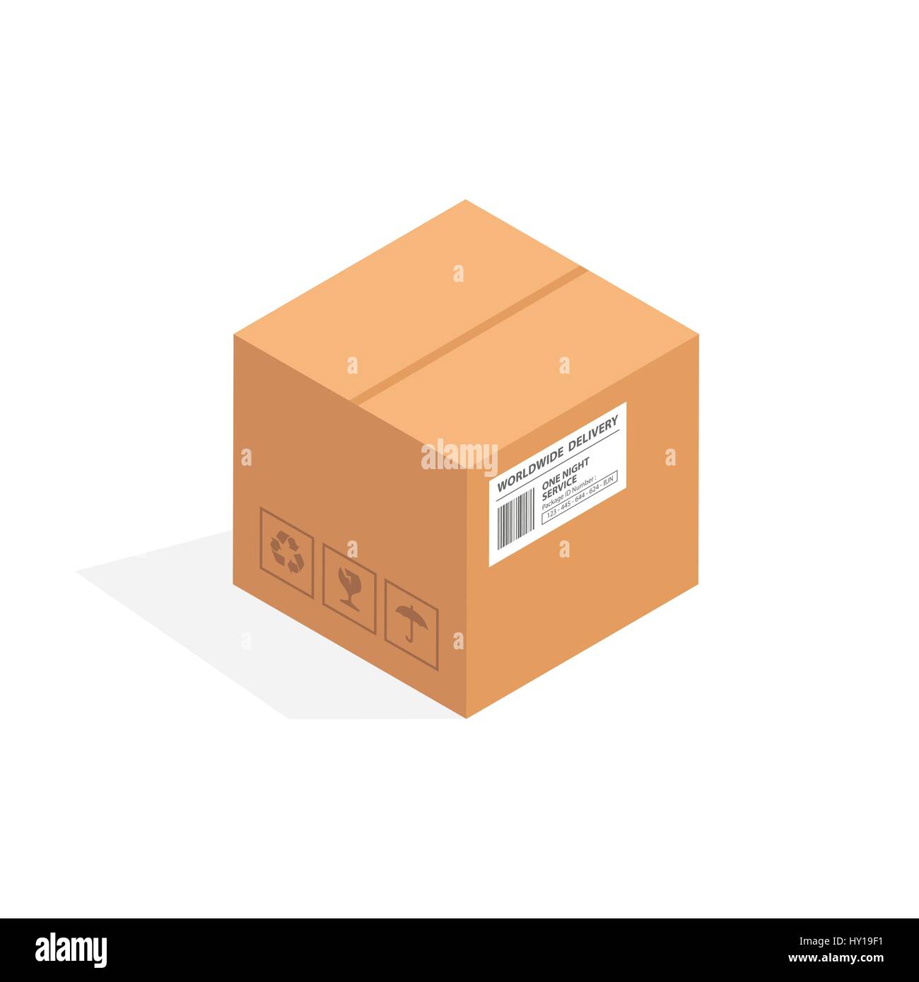 Isometric Box, cardboard design illustration Stock Vector Image & Art ...