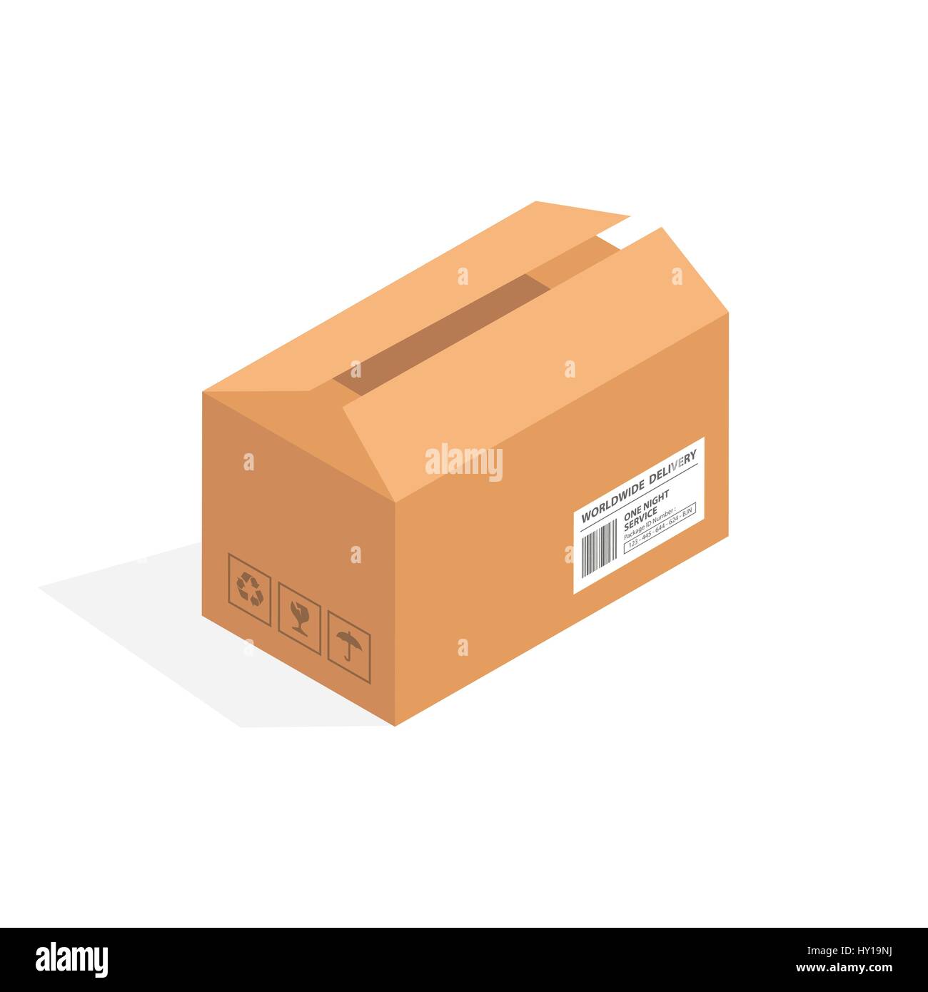 Isometric Box, cardboard design illustration Stock Vector Image & Art ...