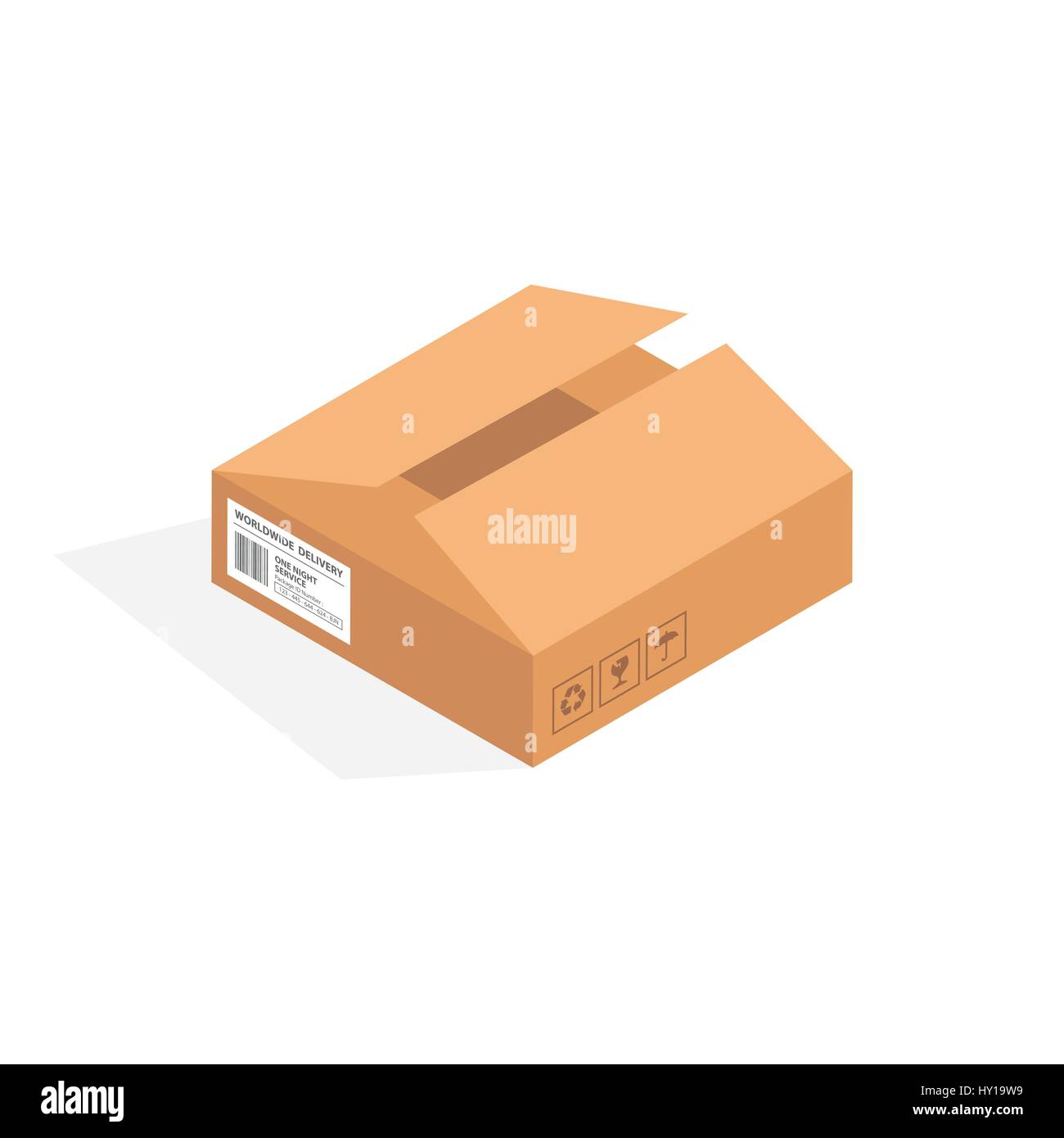 Isometric Box, cardboard design illustration Stock Vector Image & Art ...
