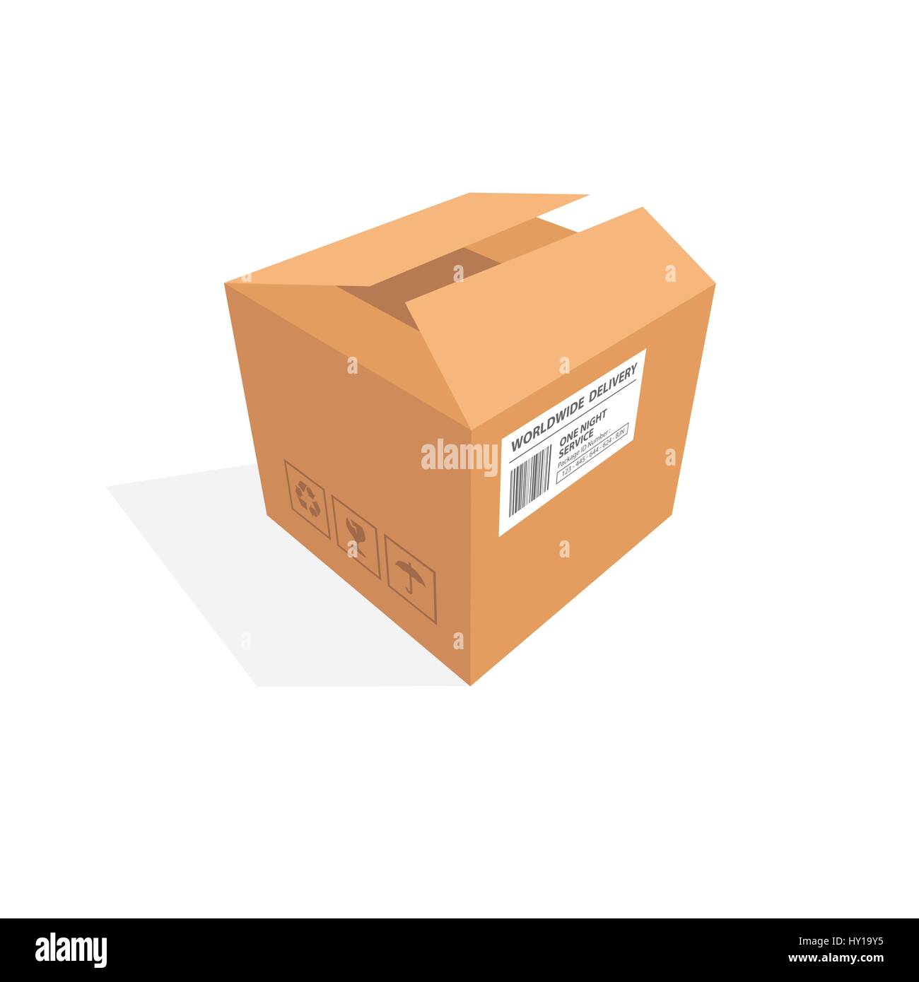 Isometric Box, cardboard design illustration Stock Vector Image & Art ...