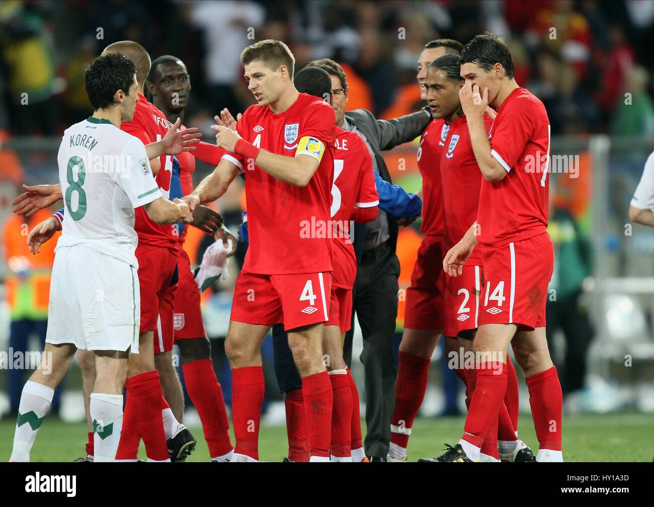 ROBERT KOREN, EMILE HESKEY, STEVEN GERRARD, GLEN JOHNSON , GARETH BARRY ...