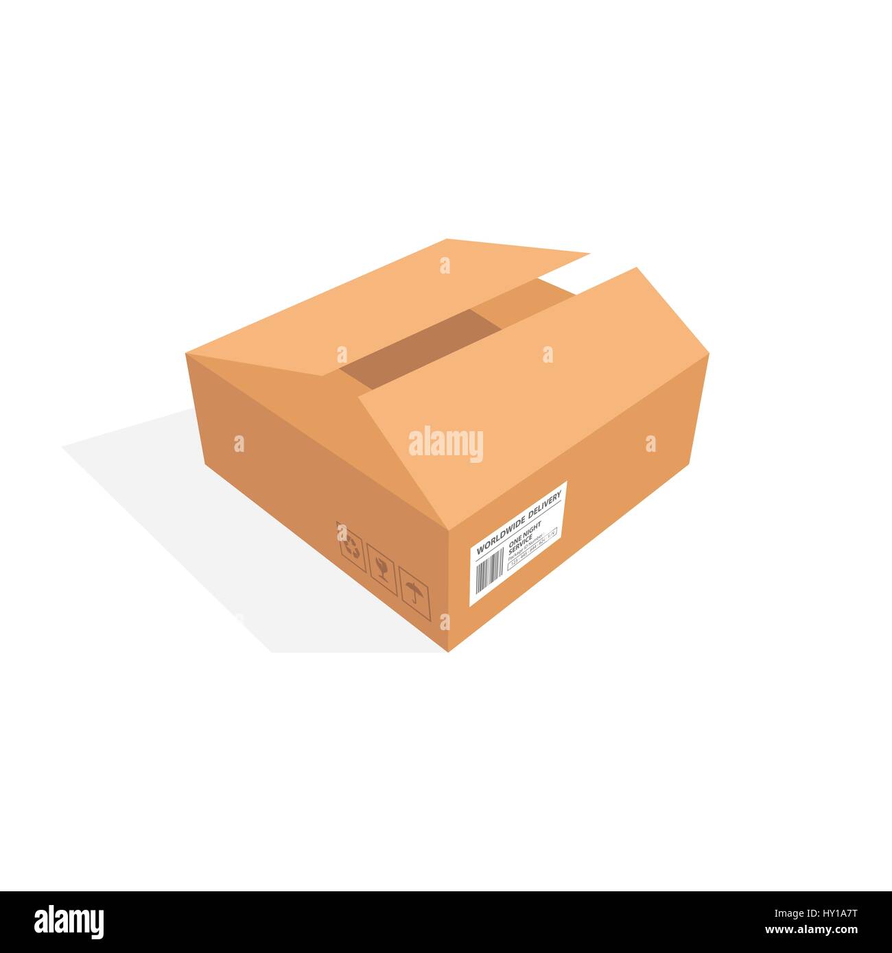 Isometric Box, cardboard design illustration Stock Vector Image & Art ...