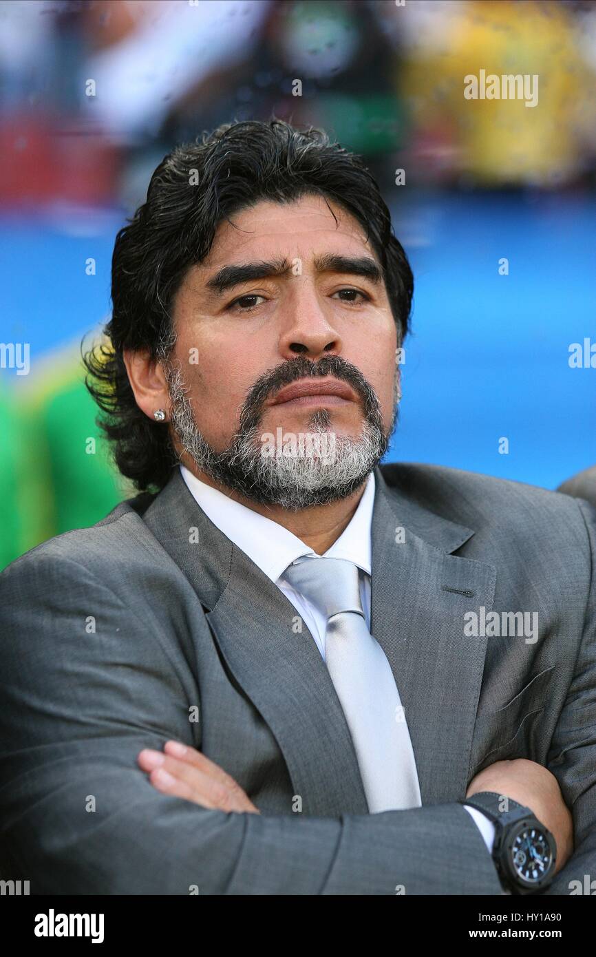 DIEGO MARADONA ARGENTINA COACH ARGENTINA COACH ELLIS PARK JOHANNESBURG SOUTH AFRICA 12 June 2010 ...