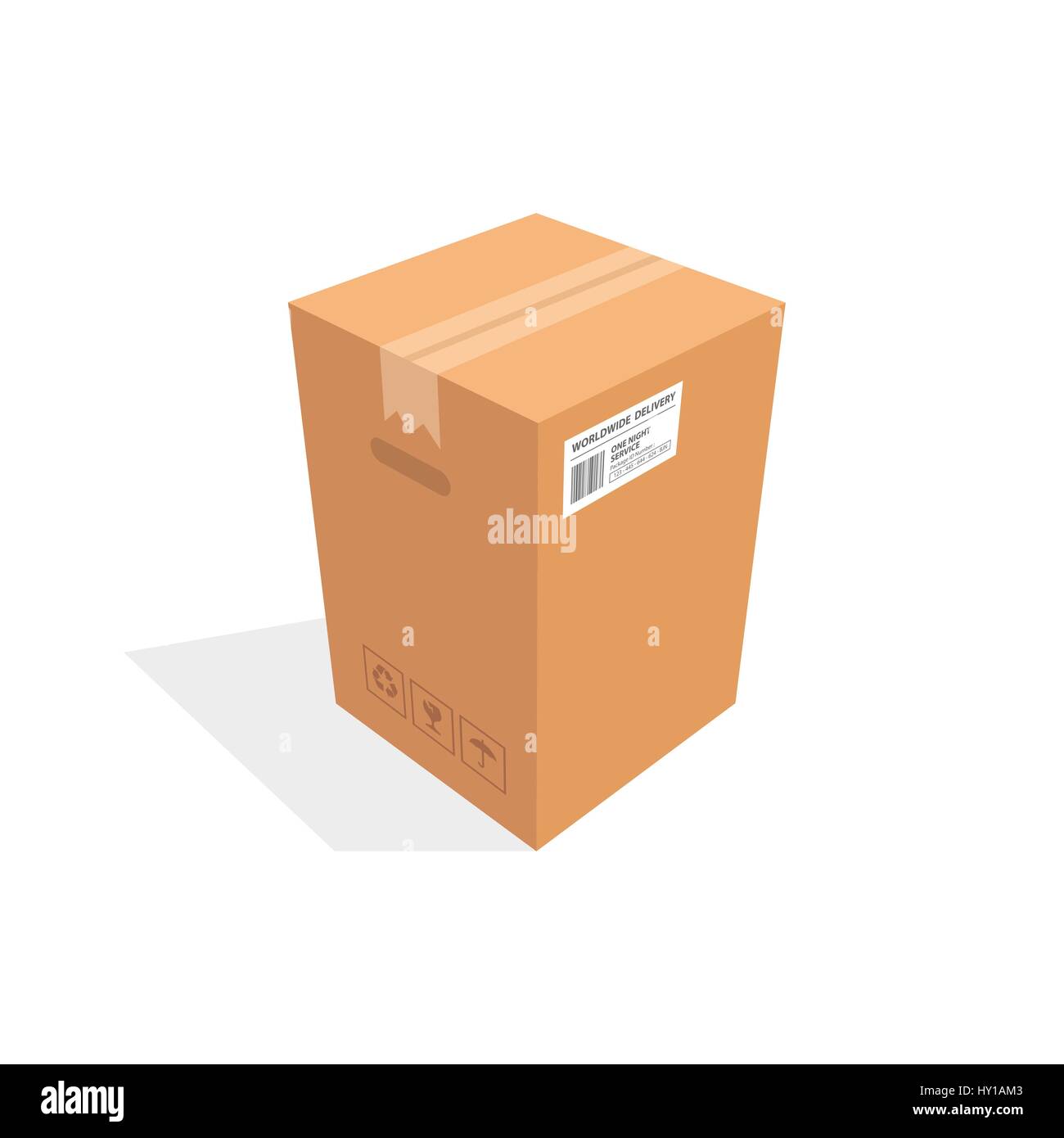Isometric Box, cardboard design illustration Stock Vector Image & Art ...