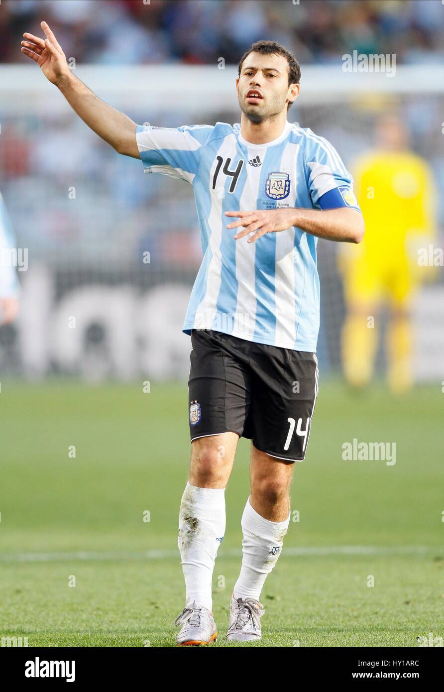 JAVIER MASCHERANO ARGENTINA V GERMANY GREEN POINT STADIUM CAPE TOWN ...