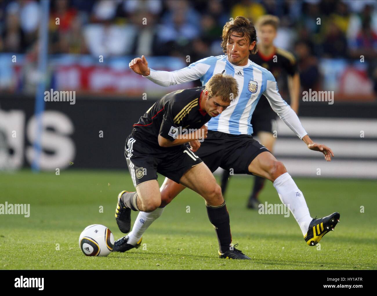 PHILIPP LAHM & GABRIEL HEINZE ARGENTINA V GERMANY GREEN POINT STADIUM ...
