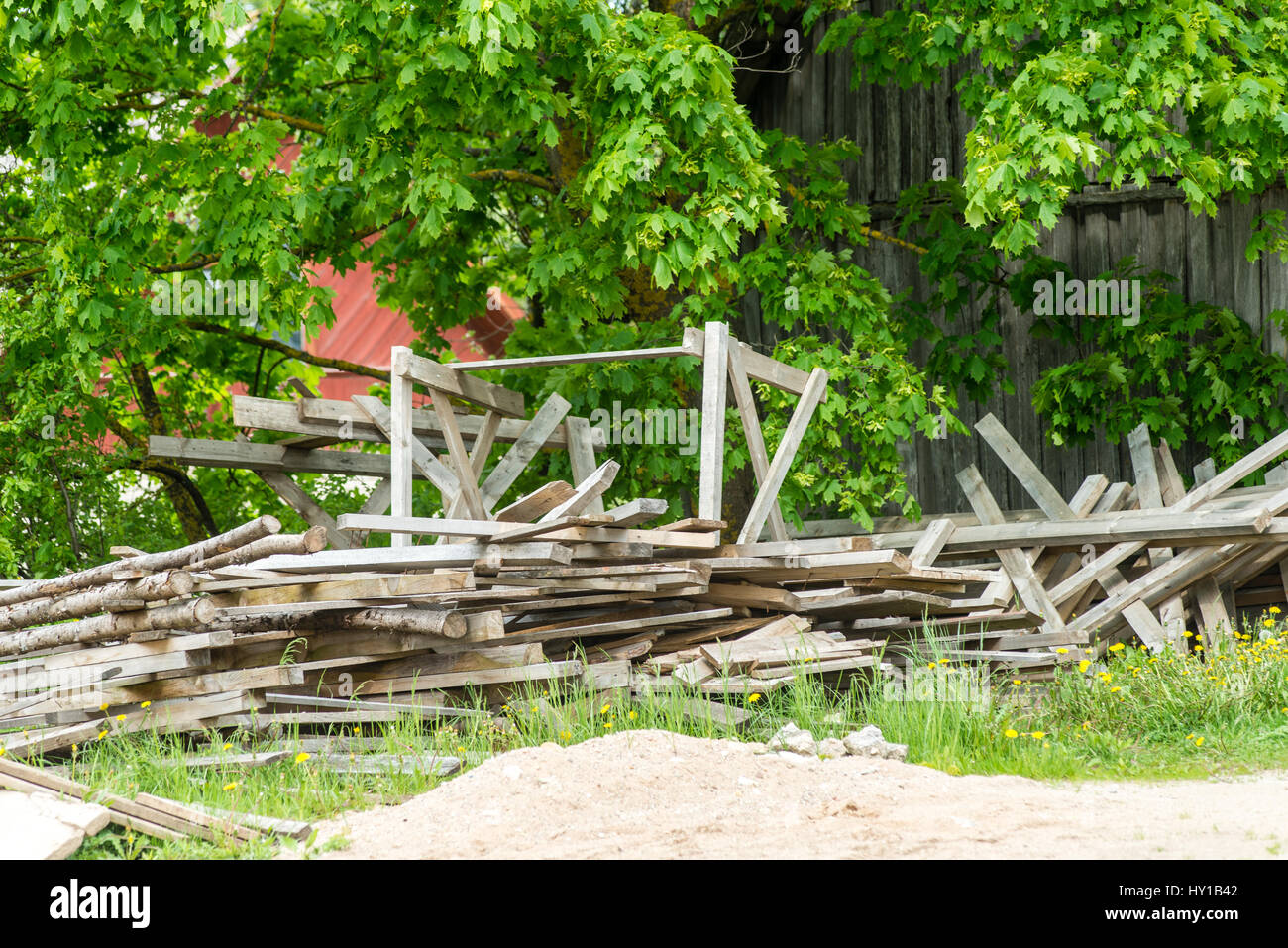 countryside buildings in summer in small village Stock Photo - Alamy