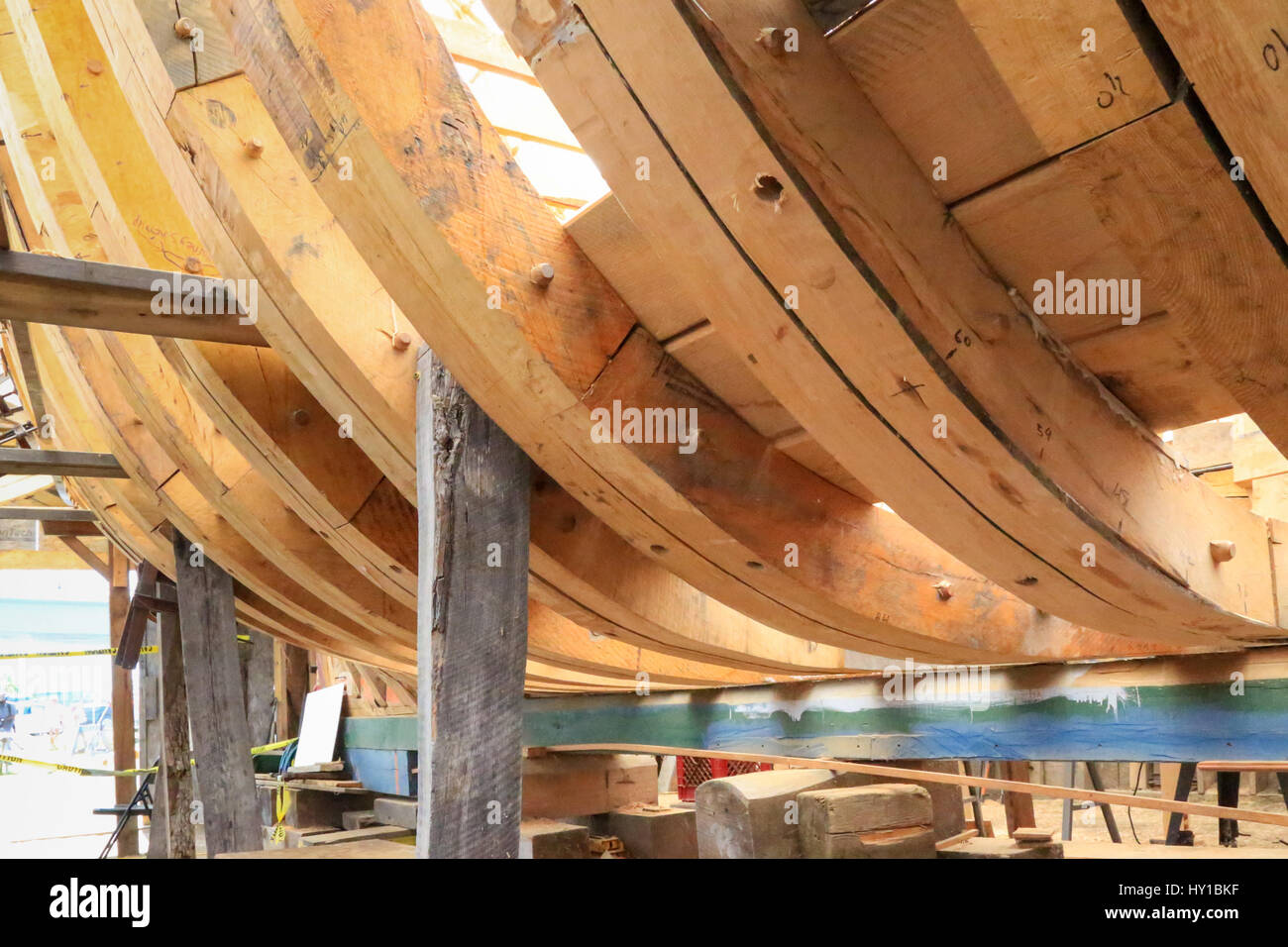 Replica Under Construction - Maine's First Ship: the Virginia Stock ...