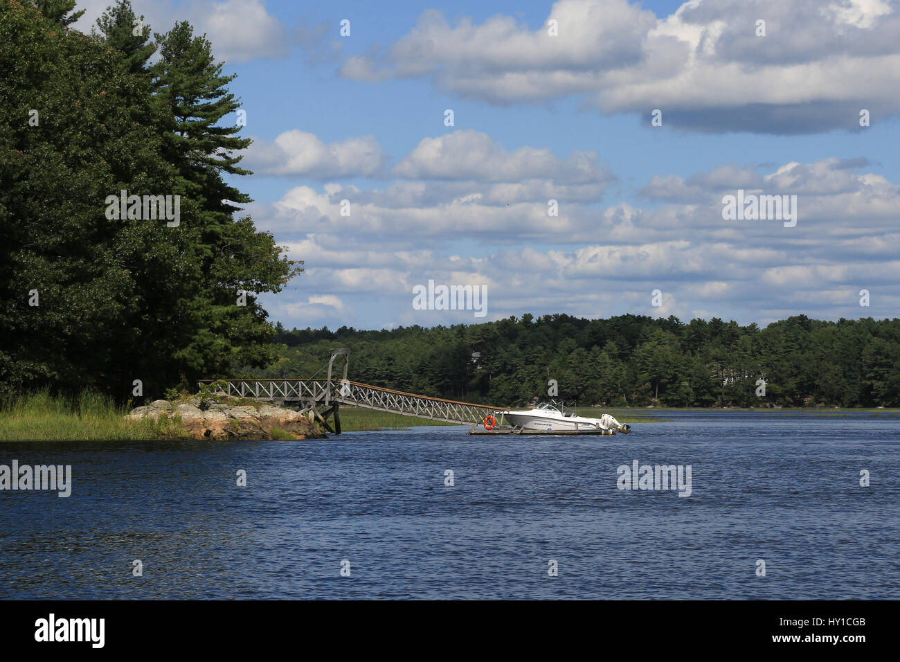 A Short pier in Maine Stock Photo - Alamy