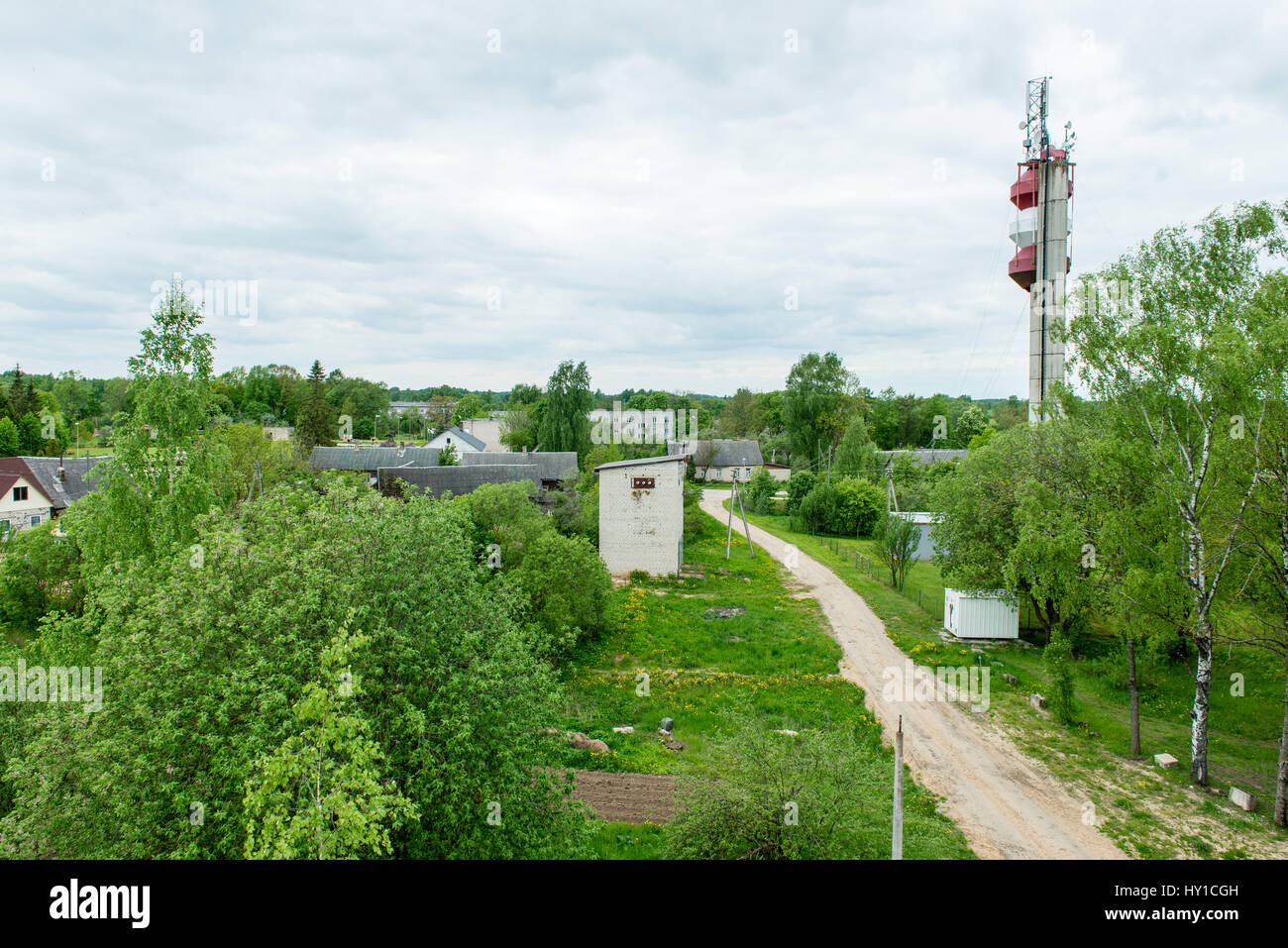 countryside buildings in summer in small village Stock Photo - Alamy