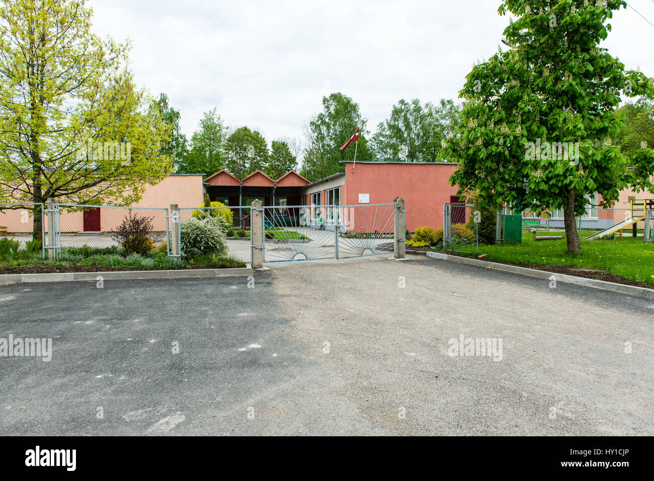 countryside buildings in summer in small village Stock Photo - Alamy