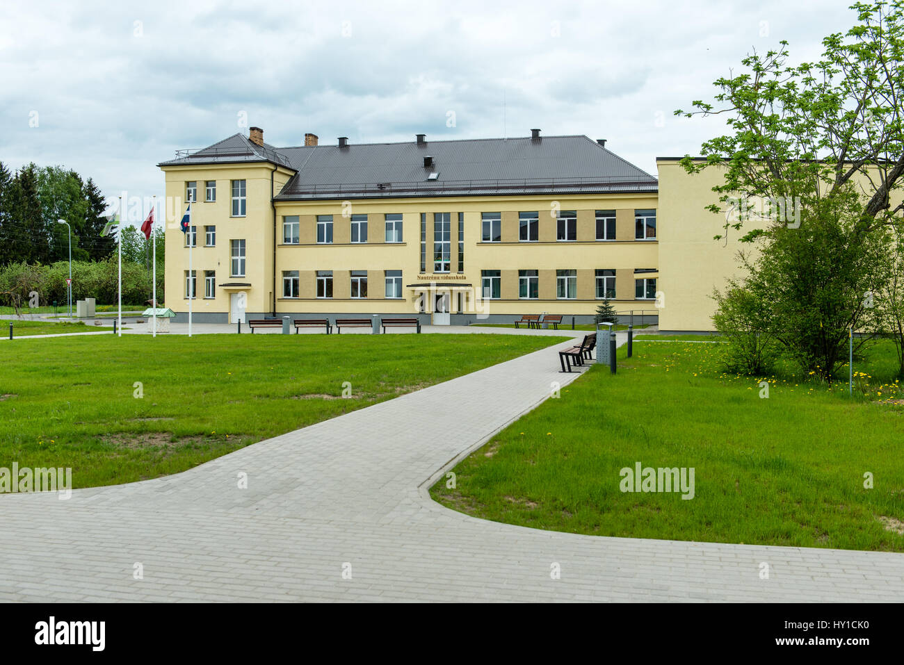 countryside buildings in summer in small village Stock Photo - Alamy