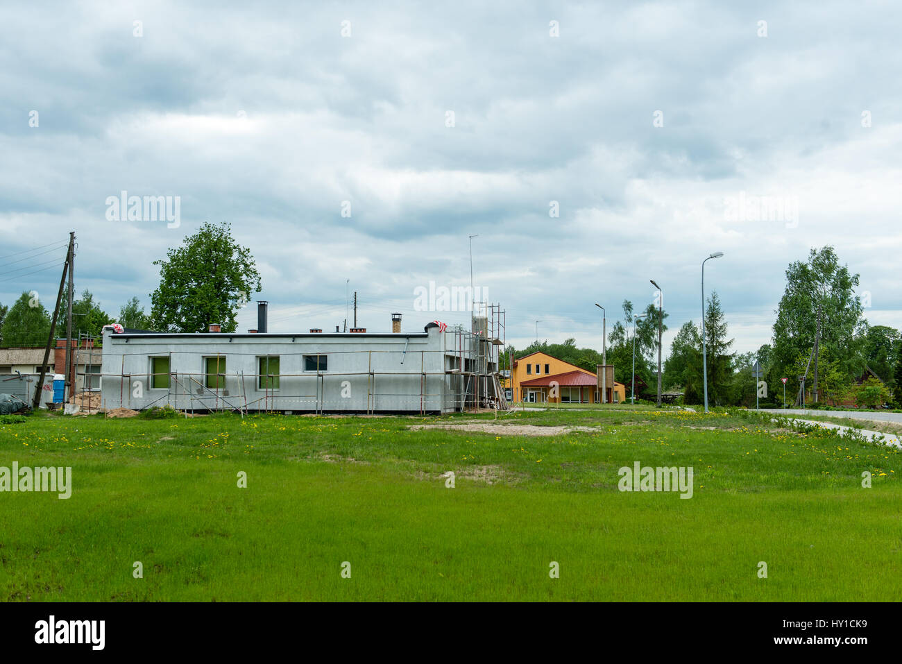 countryside buildings in summer in small village Stock Photo - Alamy