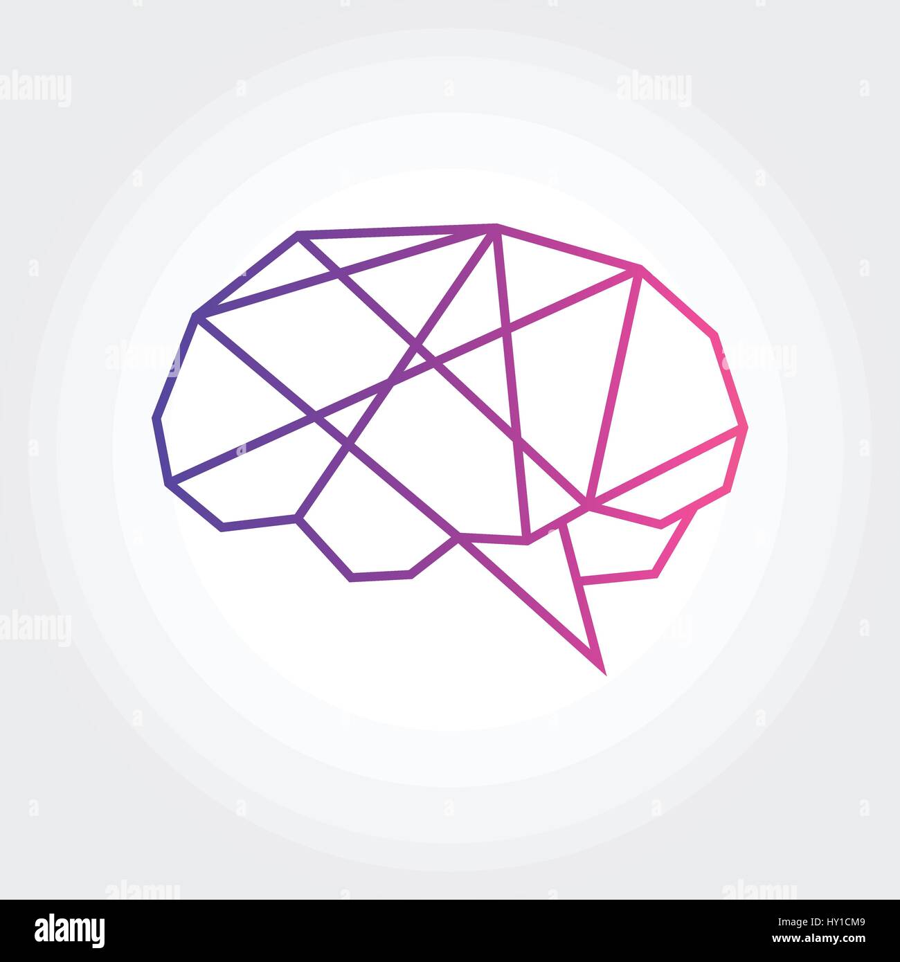 Brain symbol illustration abstract Stock Vector Images - Alamy