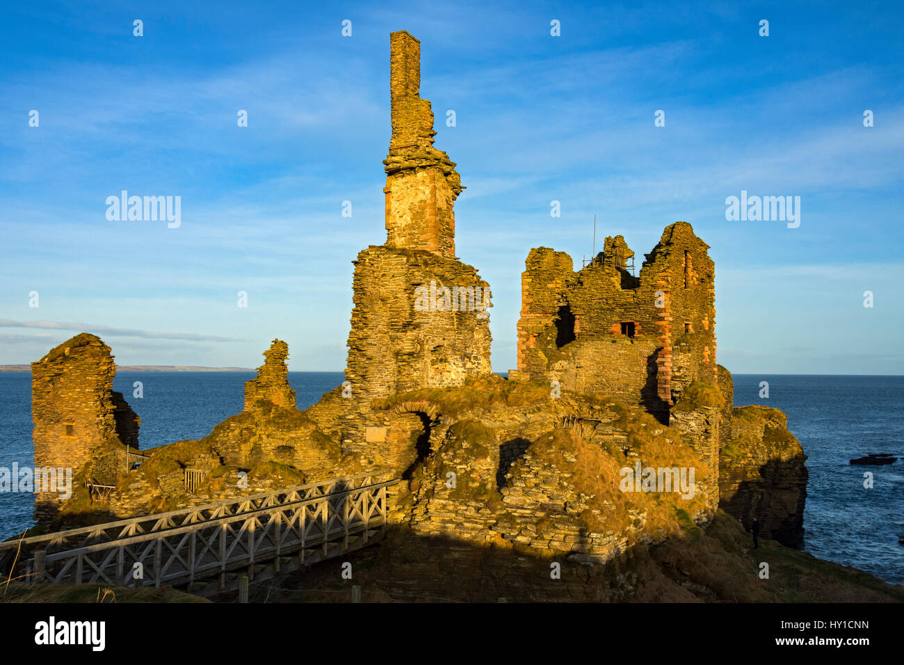 Castle Sinclair Girnigoe, Noss Head, near Wick, Caithness, Scotland, UK ...