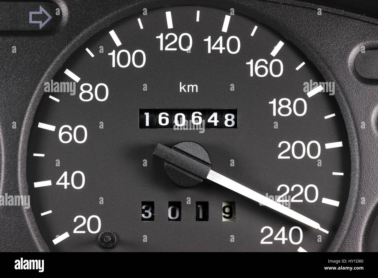 Speedometer At 230 Km h Stock Photo Alamy