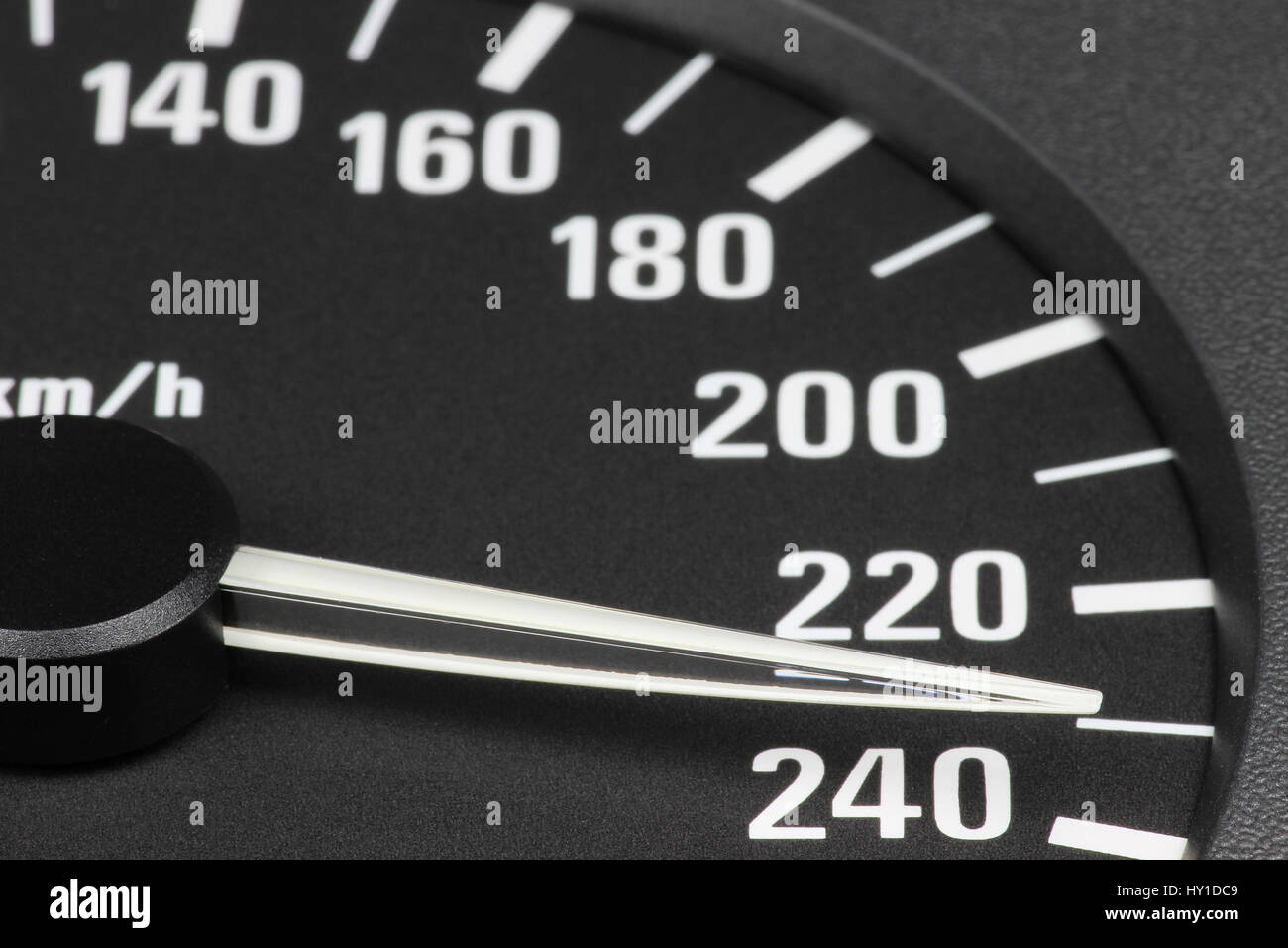 Speedometer At 230 Km h Stock Photo Alamy