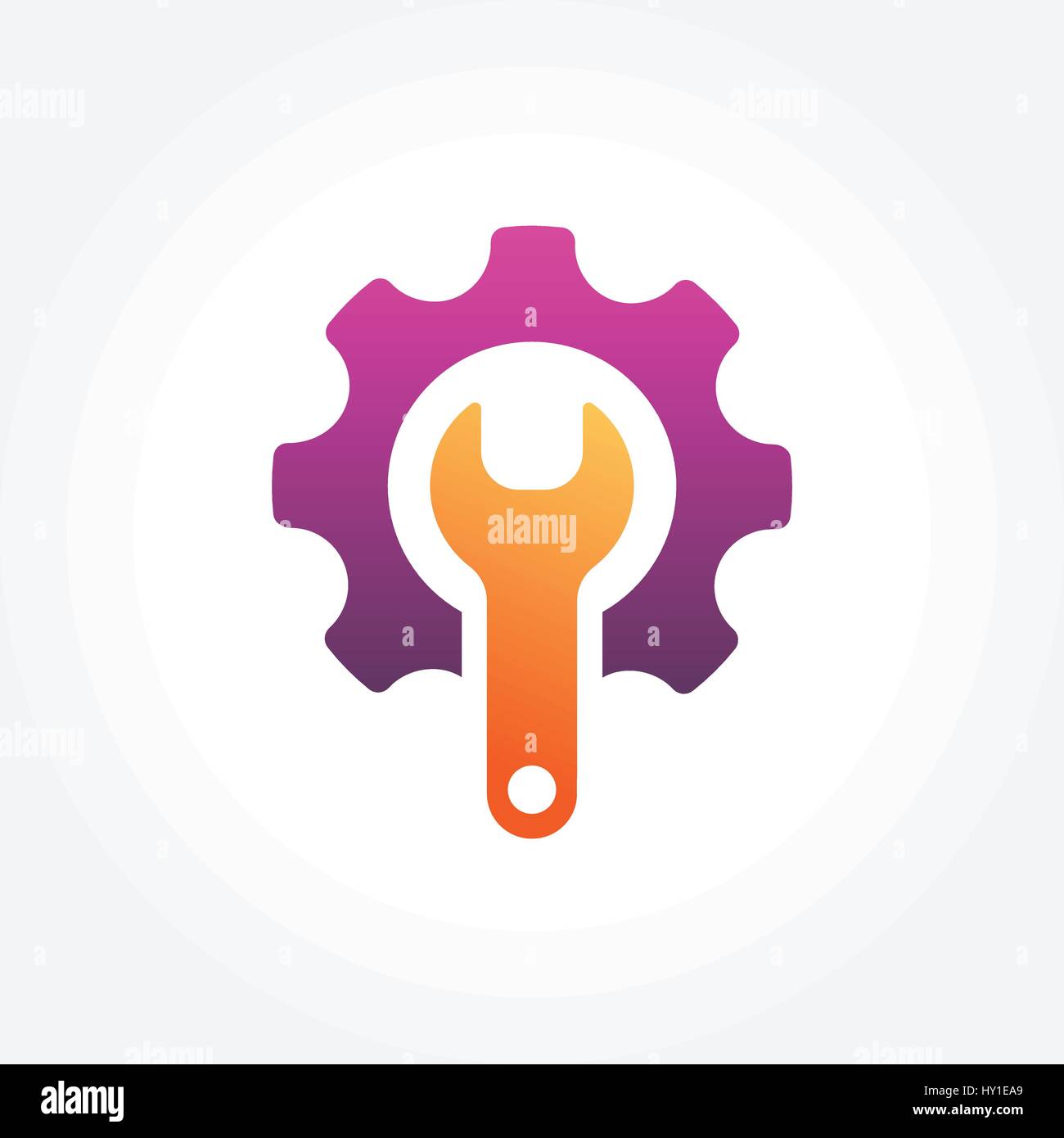 Gear Symbol vector illustration, setting or maintenance concept Stock ...