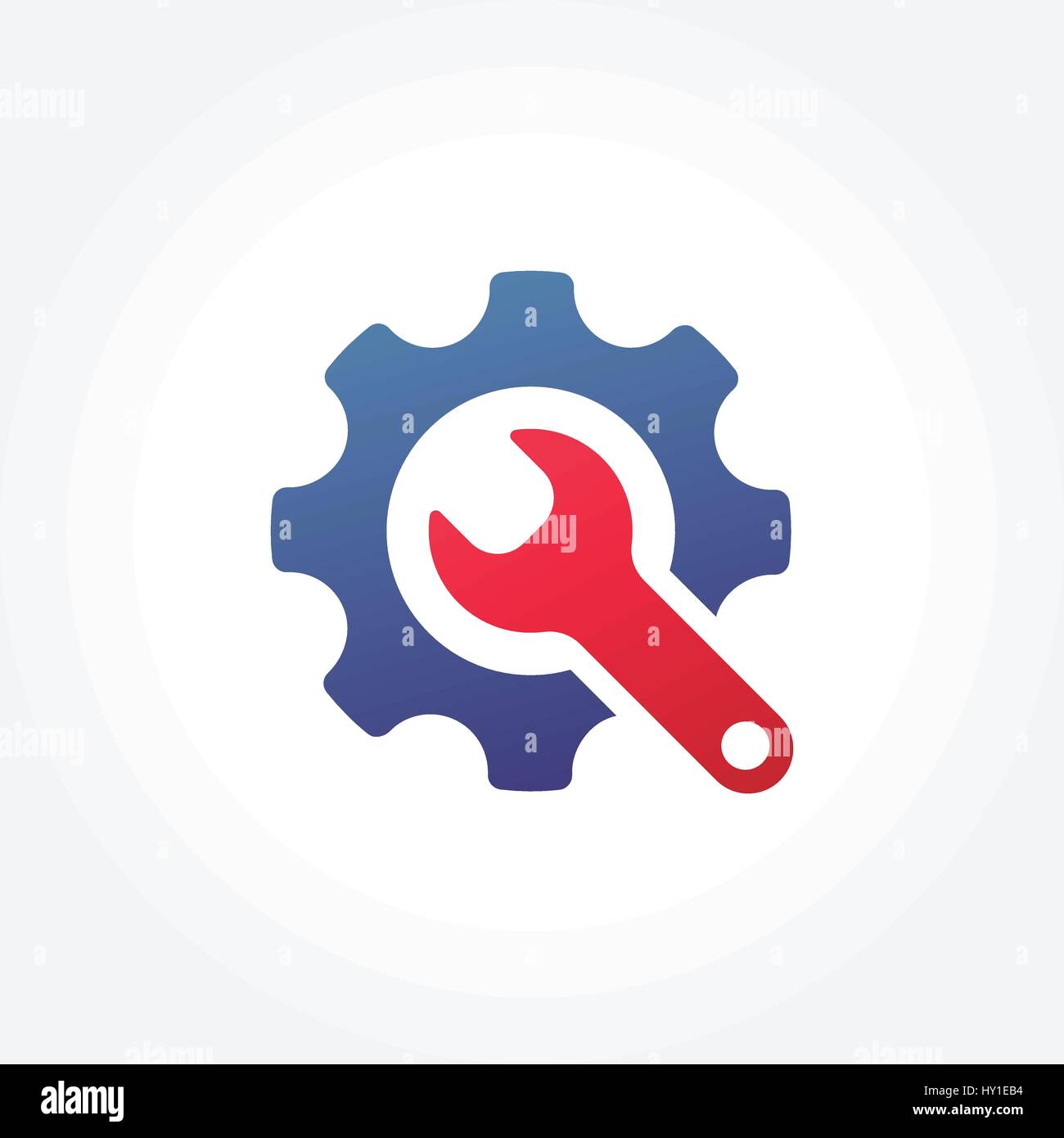 Gear Symbol vector illustration, setting or maintenance concept Stock ...
