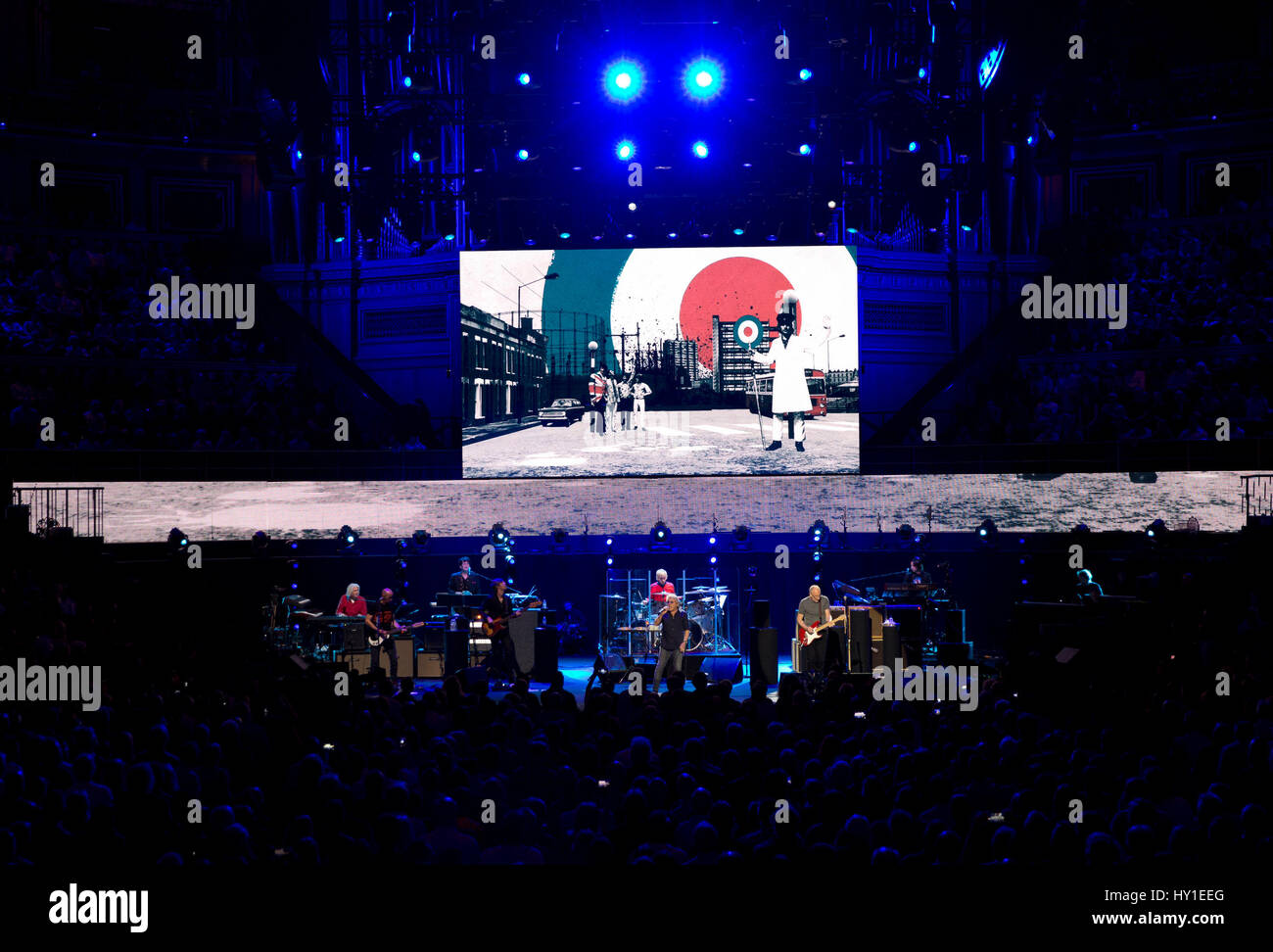 The Who performing on stage at the Royal Albert Hall in London for the ...