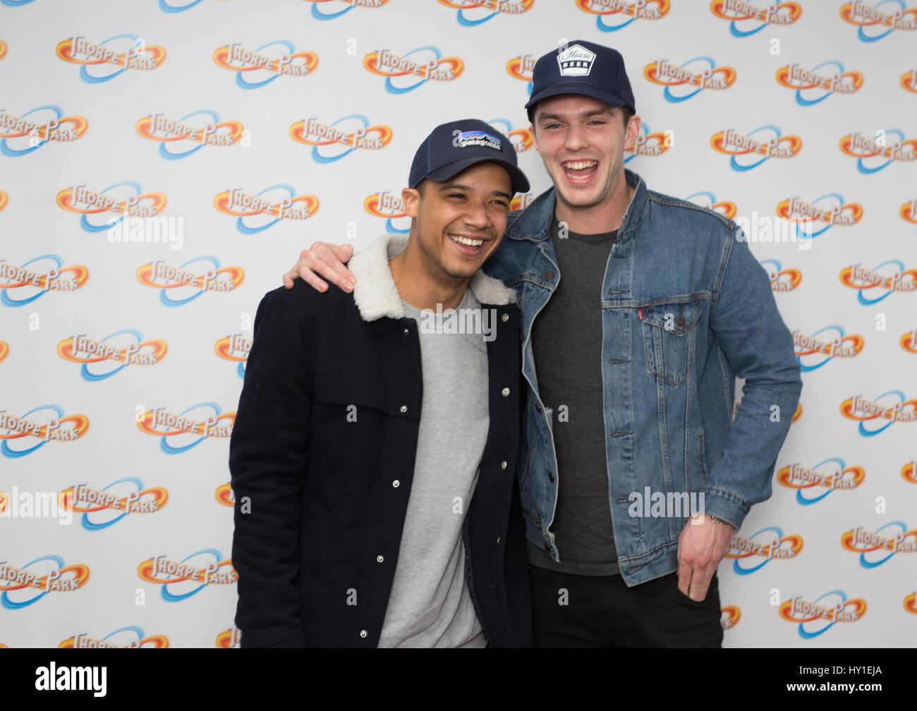 Jacob Anderson (left) and Nicholas Hoult attend the launch of Derren Brown's Ghost Train: Rise ...
