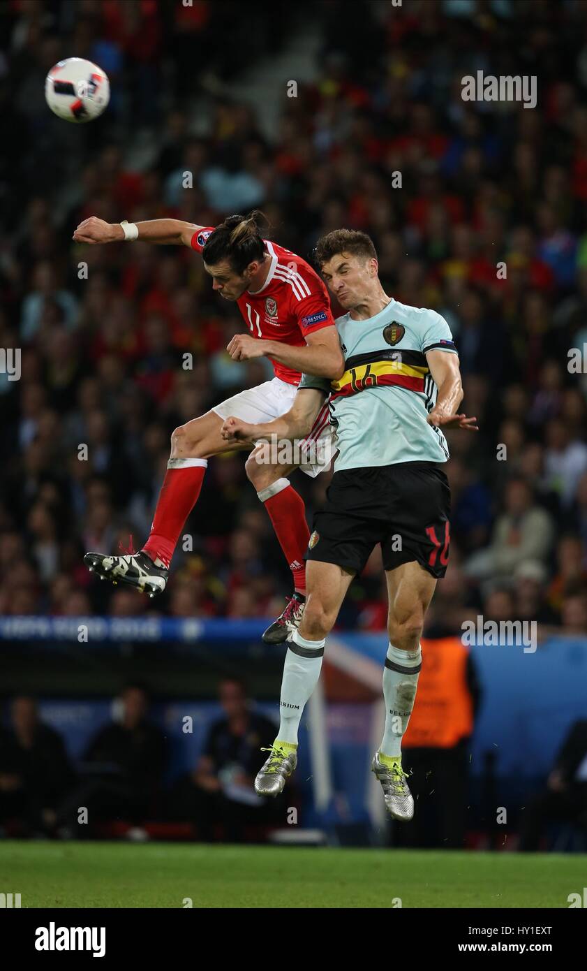 GARETH BALE & THOMAS MEUNIER WALES V BELGIUM EURO 2016 QUA STADE PIERRE ...