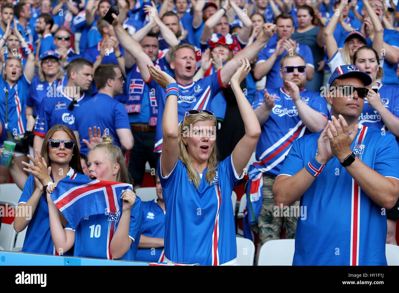 ICELAND FANS ENGLAND V ICELAND ENGLAND V ICELAND STADE DE NICE NICE ...
