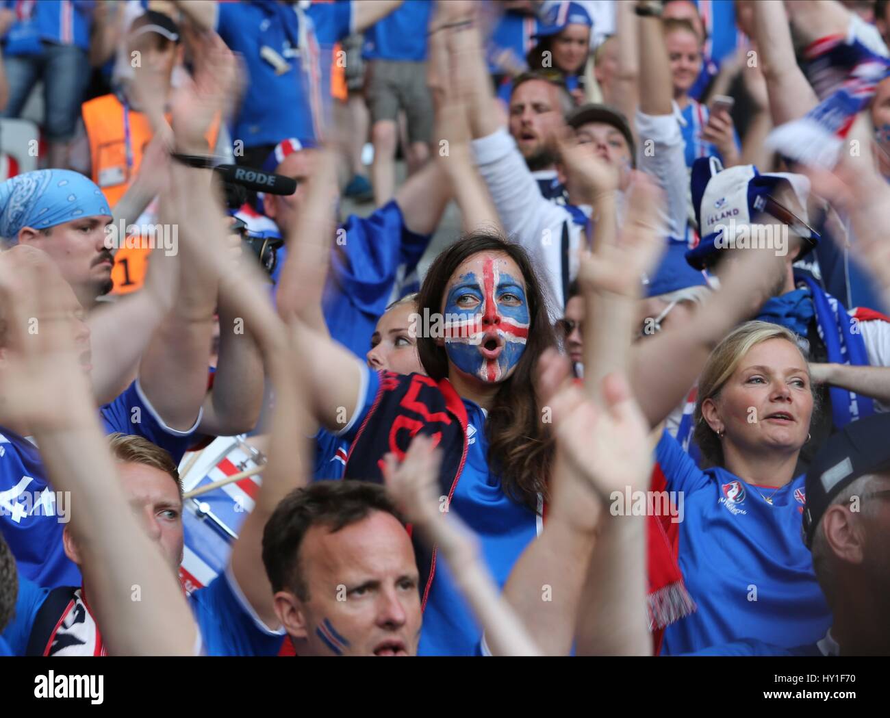 ICELAND FANS BEFORE GAME ENGLAND V ICELAND EURO 2016 R STADE DE NICE ...