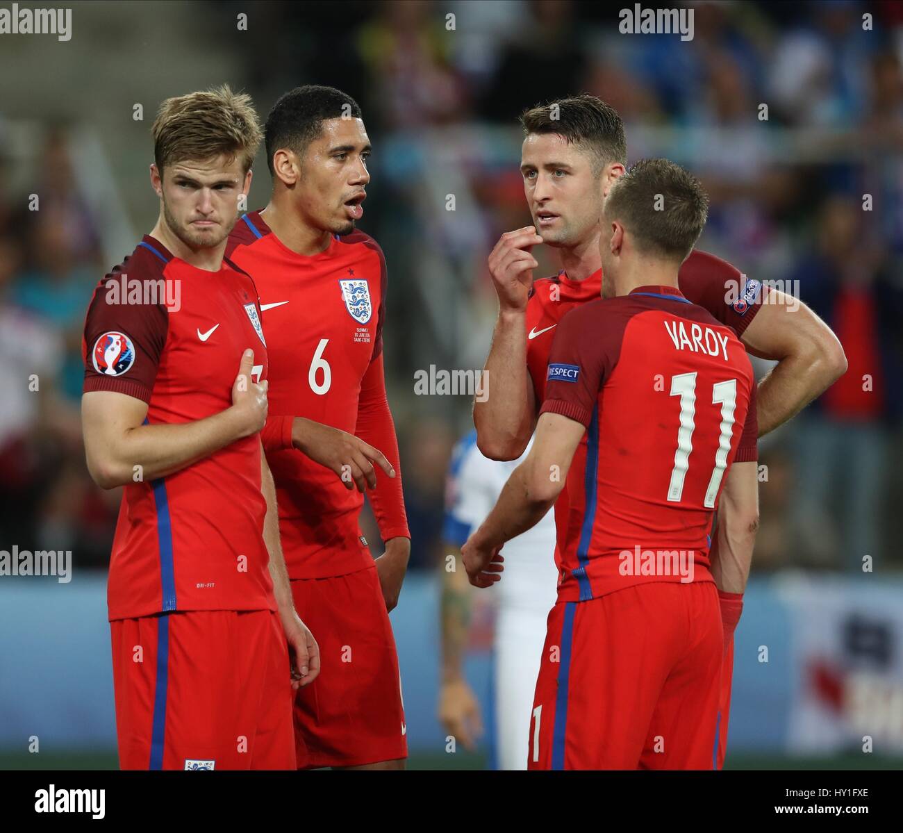 ERIC DIER CHRIS SMALLING GAR SLOVAKIA V ENGLAND EURO 2016 STADE ...