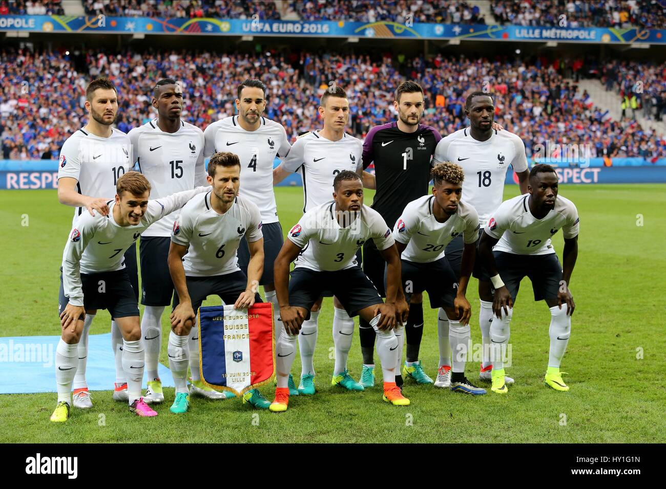 FRENCH TEAM LINE UP SWITZERLAND V FRANCE STADE PIERRE-MAUROY LILLE ...