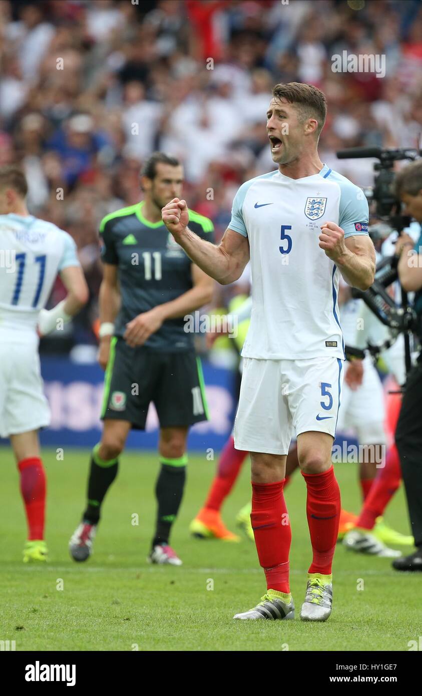 GARY CAHILL CELEBRATES AFTER G ENGLAND V WALES EURO 2016 GRO STADE ...