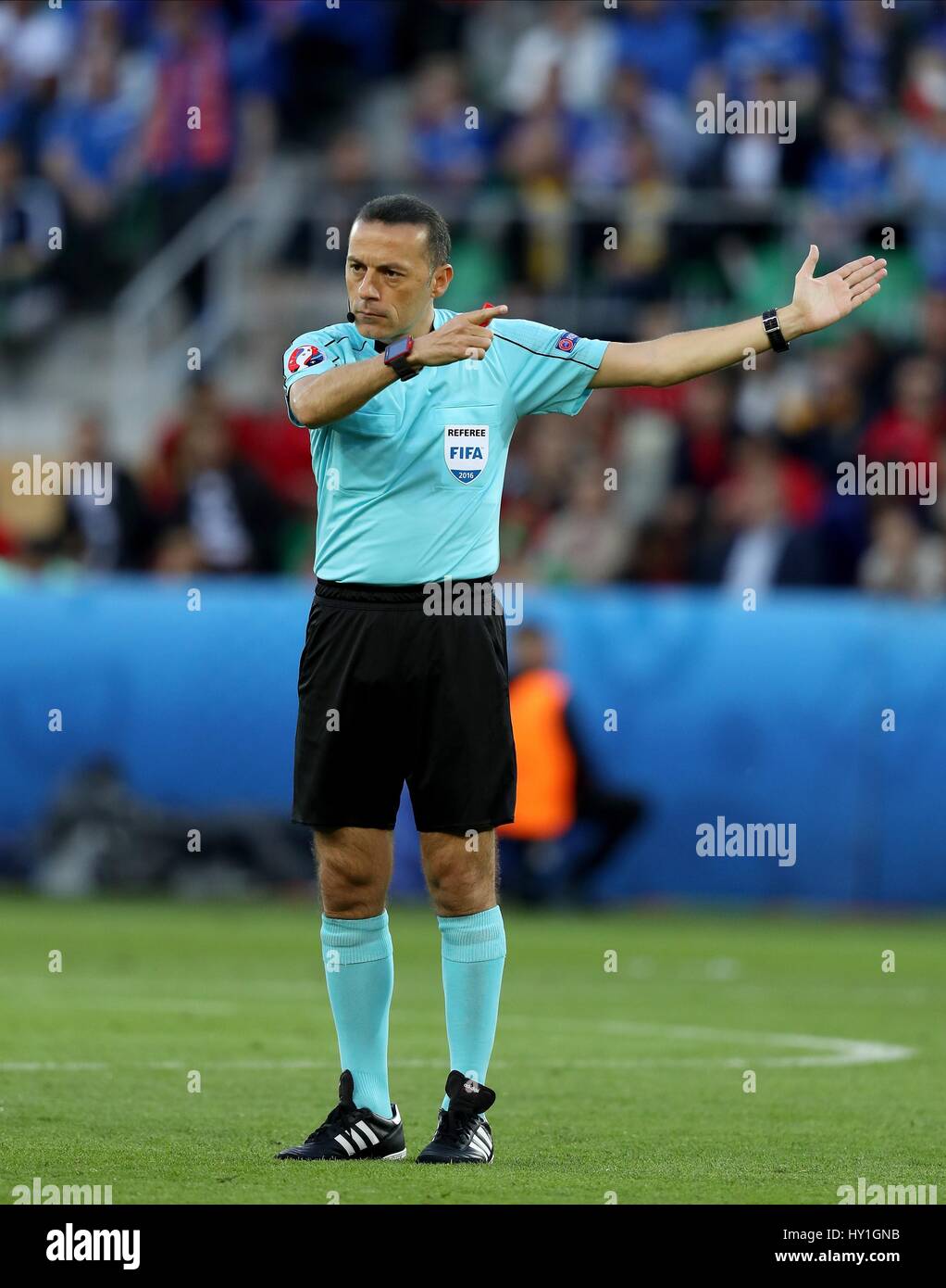 CUNEYT CAKIR UEFA REFEREE STADE GEOFFROY-GUICHARD SAINT-ETIENNE FRANCE ...