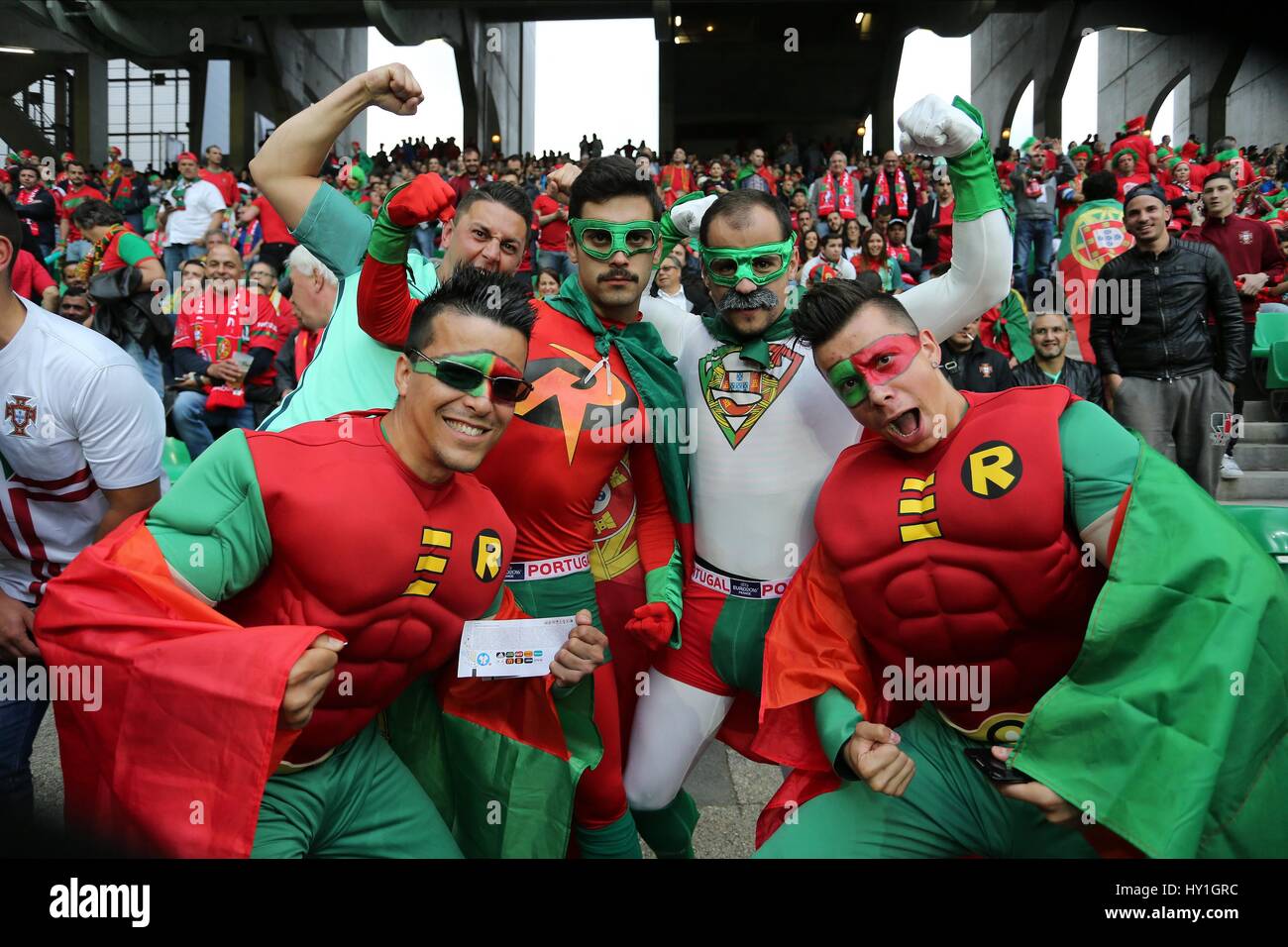 PORTUGUESE FOOTBALL FANS PORTUGAL V ICELAND STADE GEOFFROY-GUICHARD ...